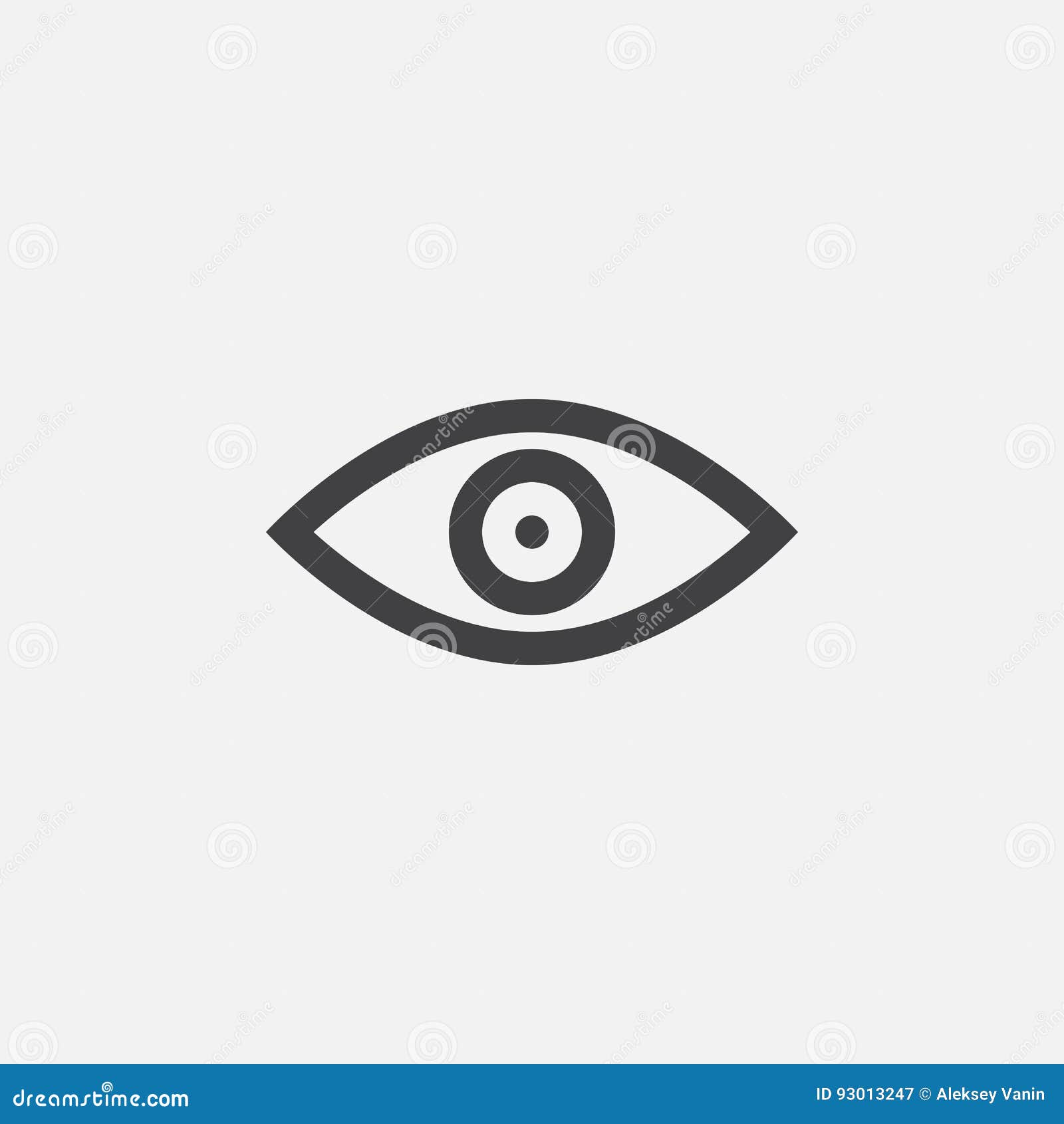 Eye Icon, Vector Logo, Linear Pictogram Isolated on White, Pixel ...