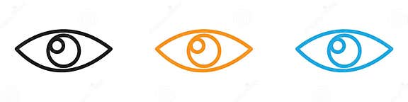 Eye Icon Vector Logo Set Collection for Web App Ui Stock Illustration ...