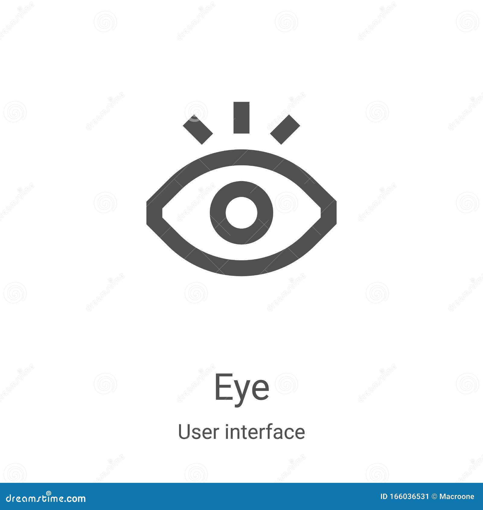 Eye Icon Vector from User Interface Collection. Thin Line Eye Outline ...