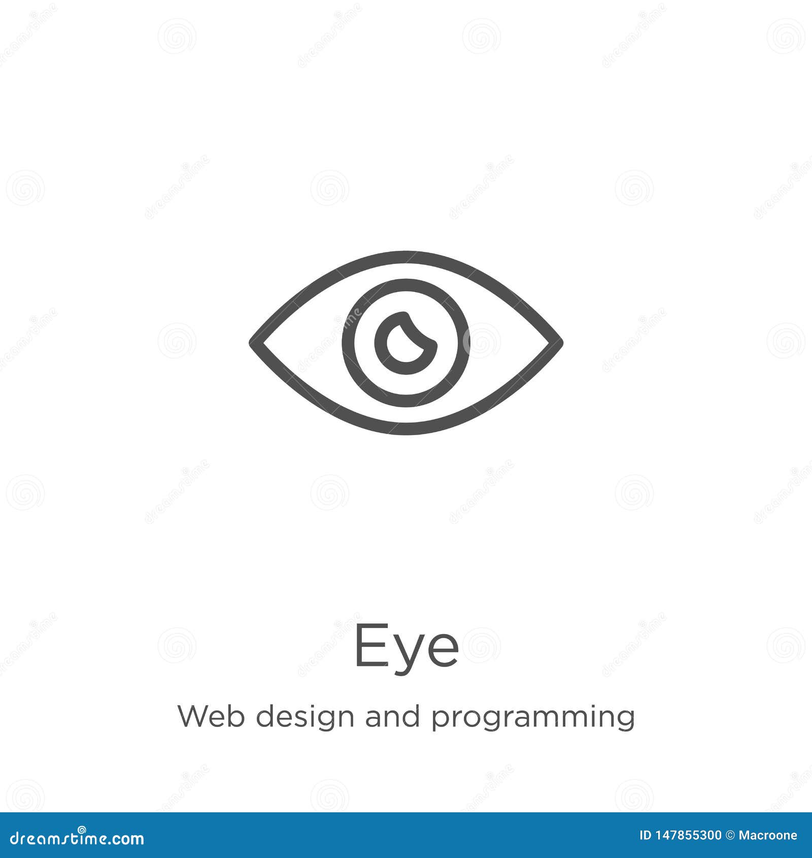 Eye Icon Vector from Web Design and Programming Collection. Thin Line ...
