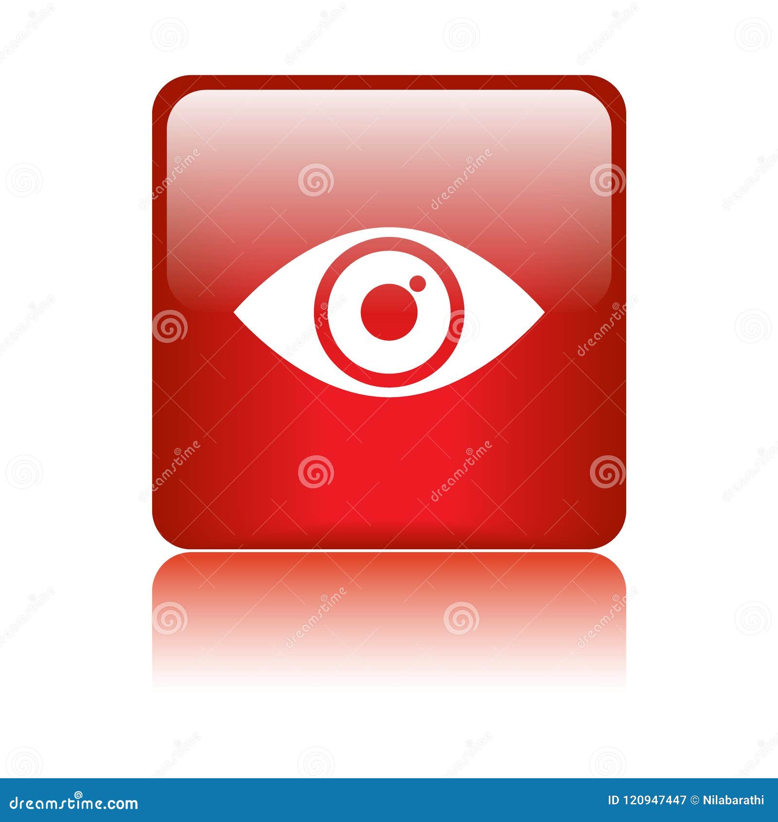 Eye sign web icon stock vector. Illustration of emblem - 120947447