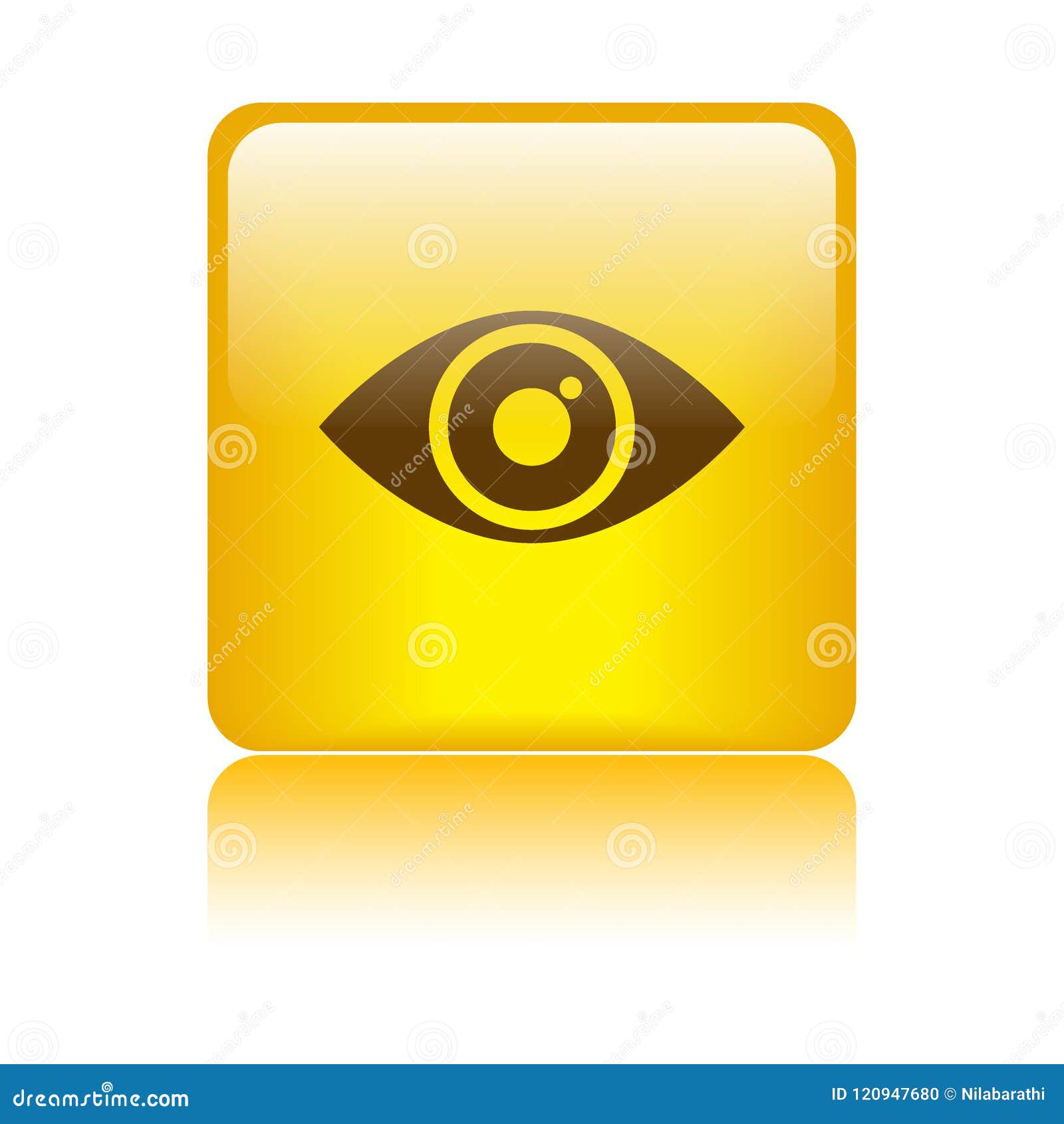 Eye sign web icon stock vector. Illustration of detective - 120947680