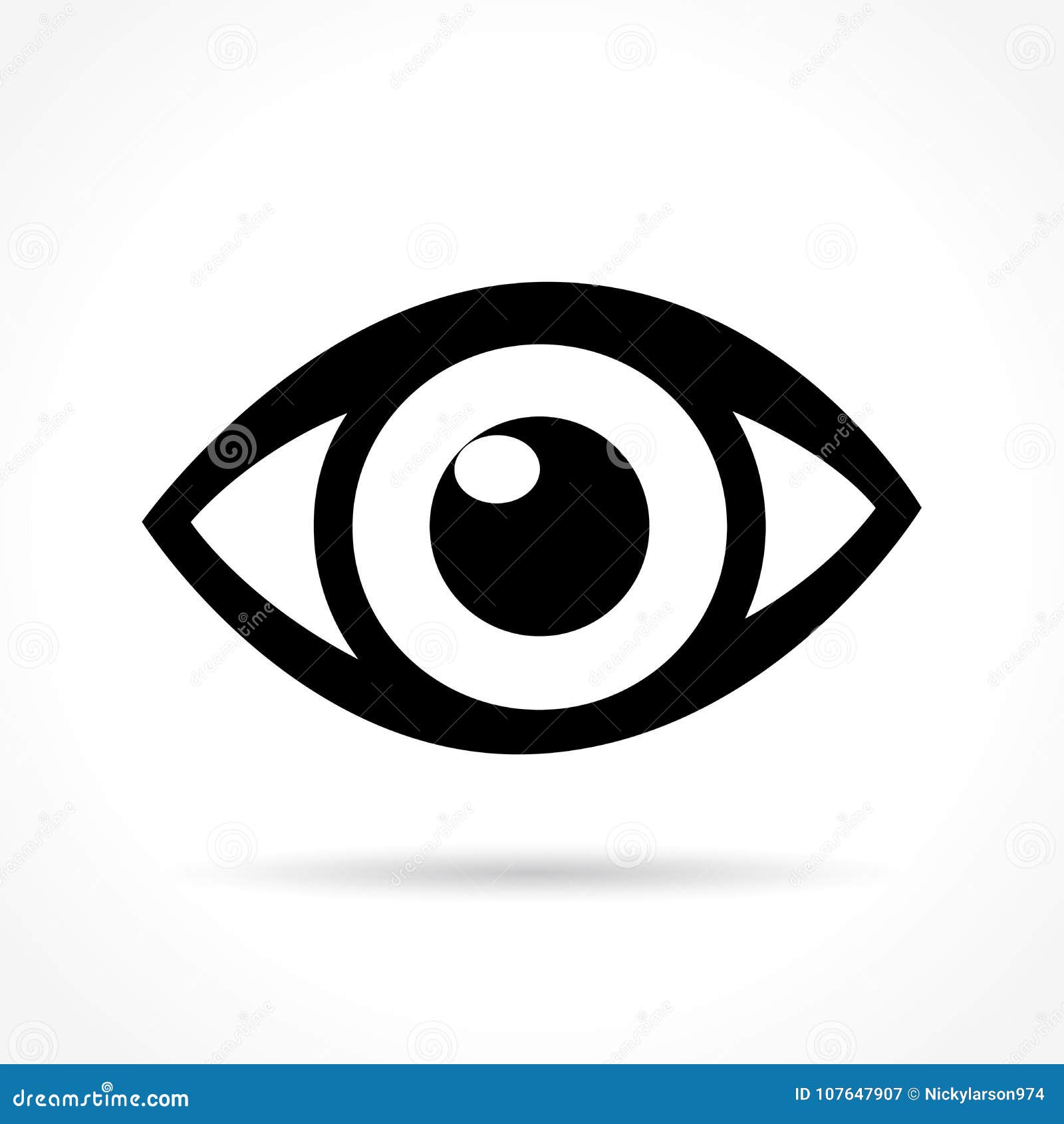 Eye Icon on White Background Stock Vector - Illustration of icon ...