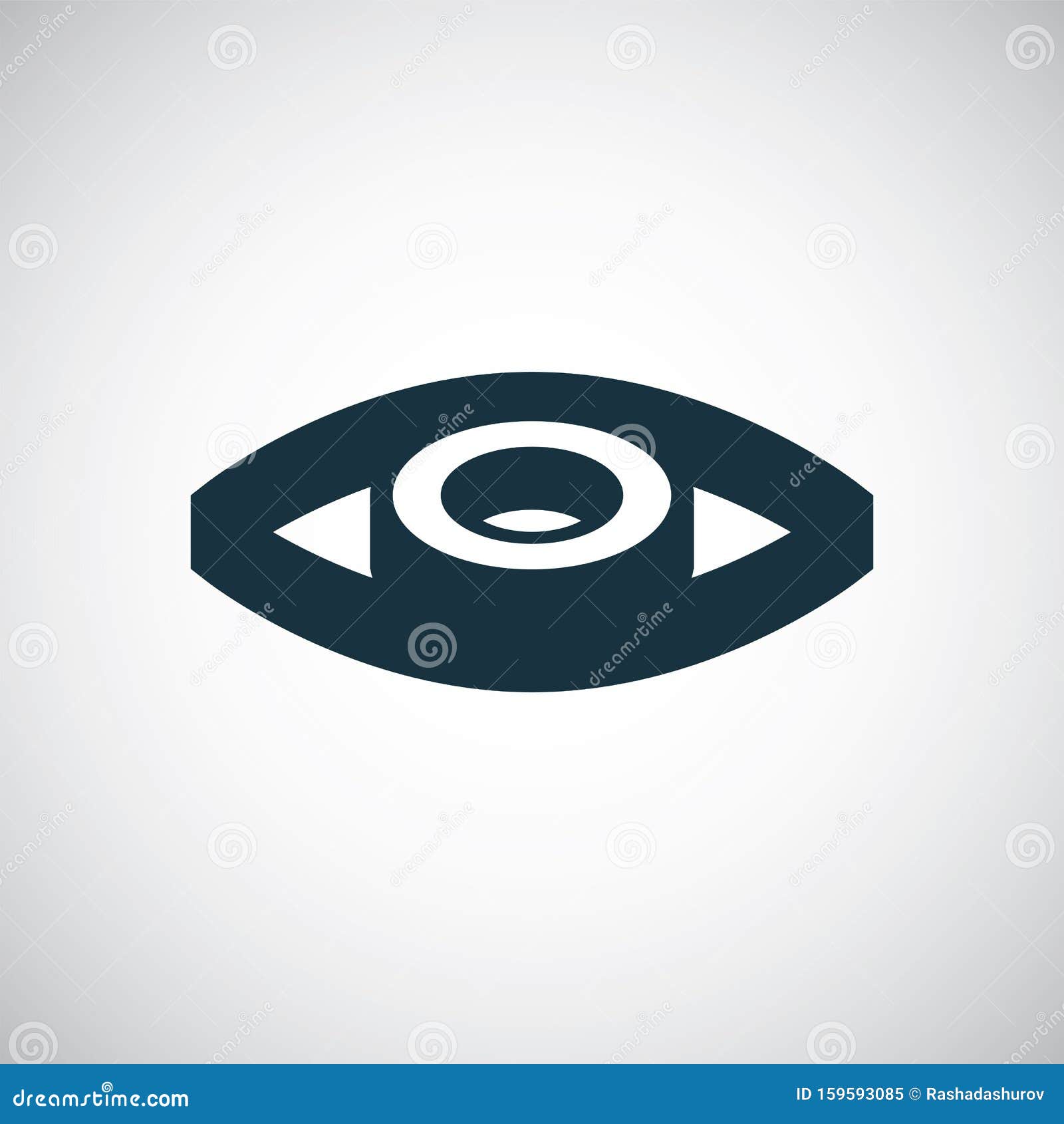 Eye icon for web and UI stock vector. Illustration of white - 159593085