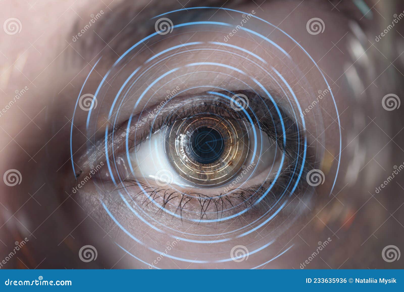 Eye Identification Using Modern Technologies Stock Photo - Image of ...