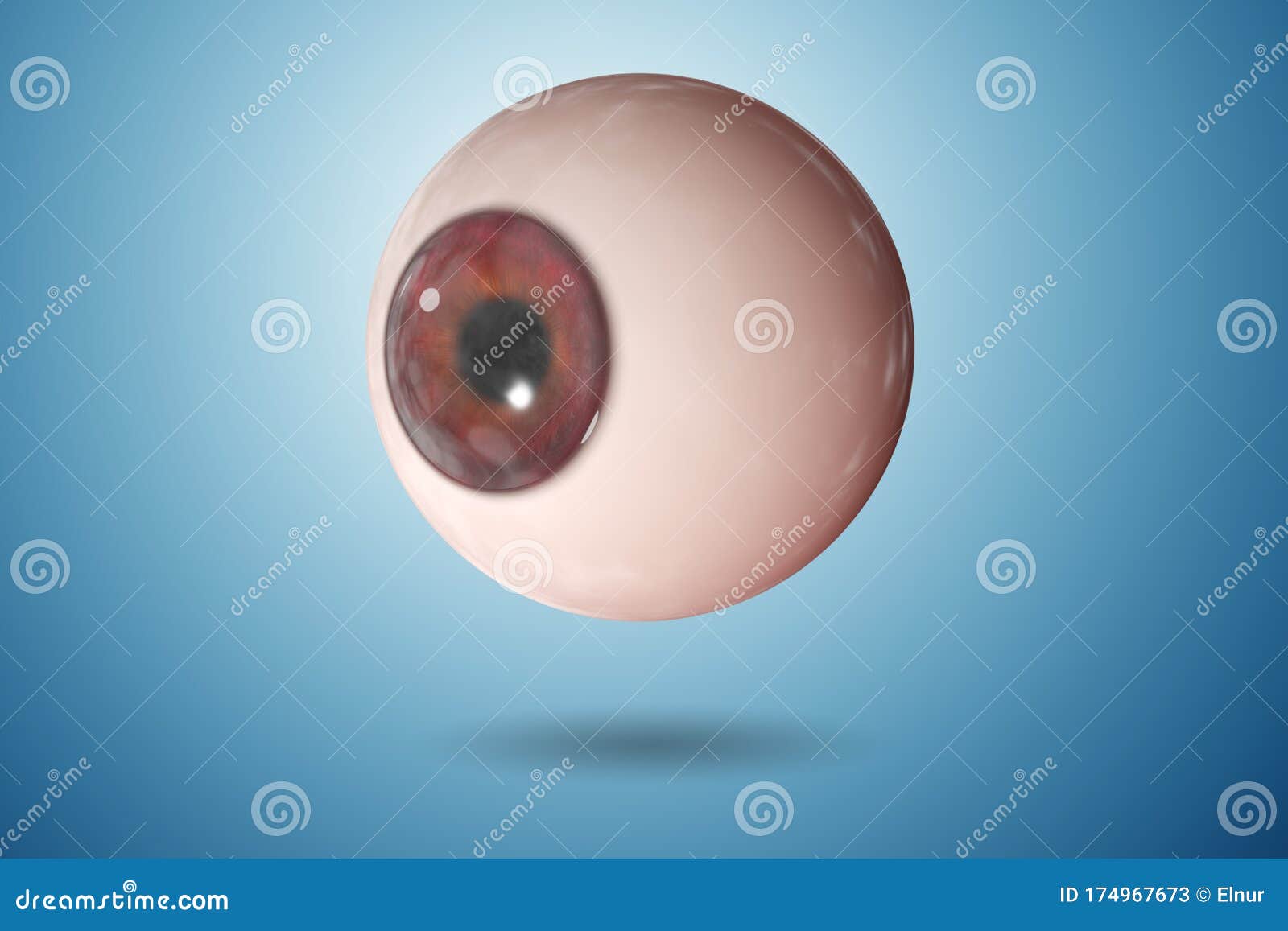 Eye Illustration in Medical Concept - 3d Rendering Stock Illustration ...