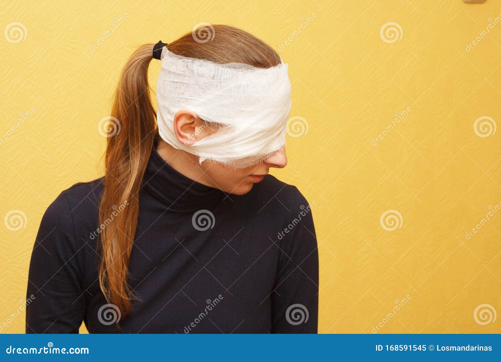 Eye Injury Emergency First Aid Medical Fixing Bandage Stock Image ... Eye Injury Emergency First Aid Medical Fixing Bandage Stock Image ...