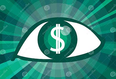 An Eye for Investing Right stock illustration. Illustration of money ...