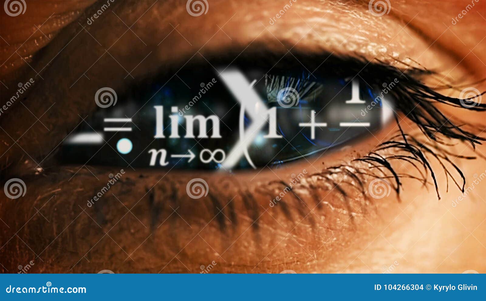 Eye Iris with Math Equations Mess Inside Stock Illustration ...
