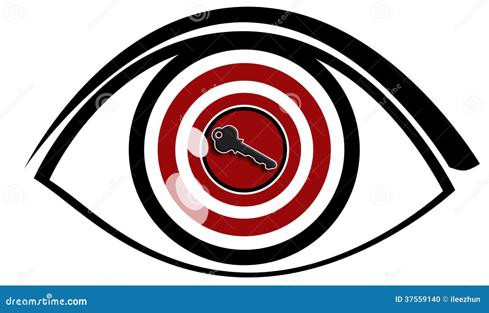 Eye with Key stock illustration. Illustration of goal - 37559140