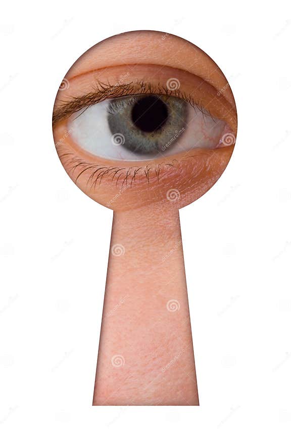 Eye in keyhole stock image. Image of circle, eyelash - 11155789