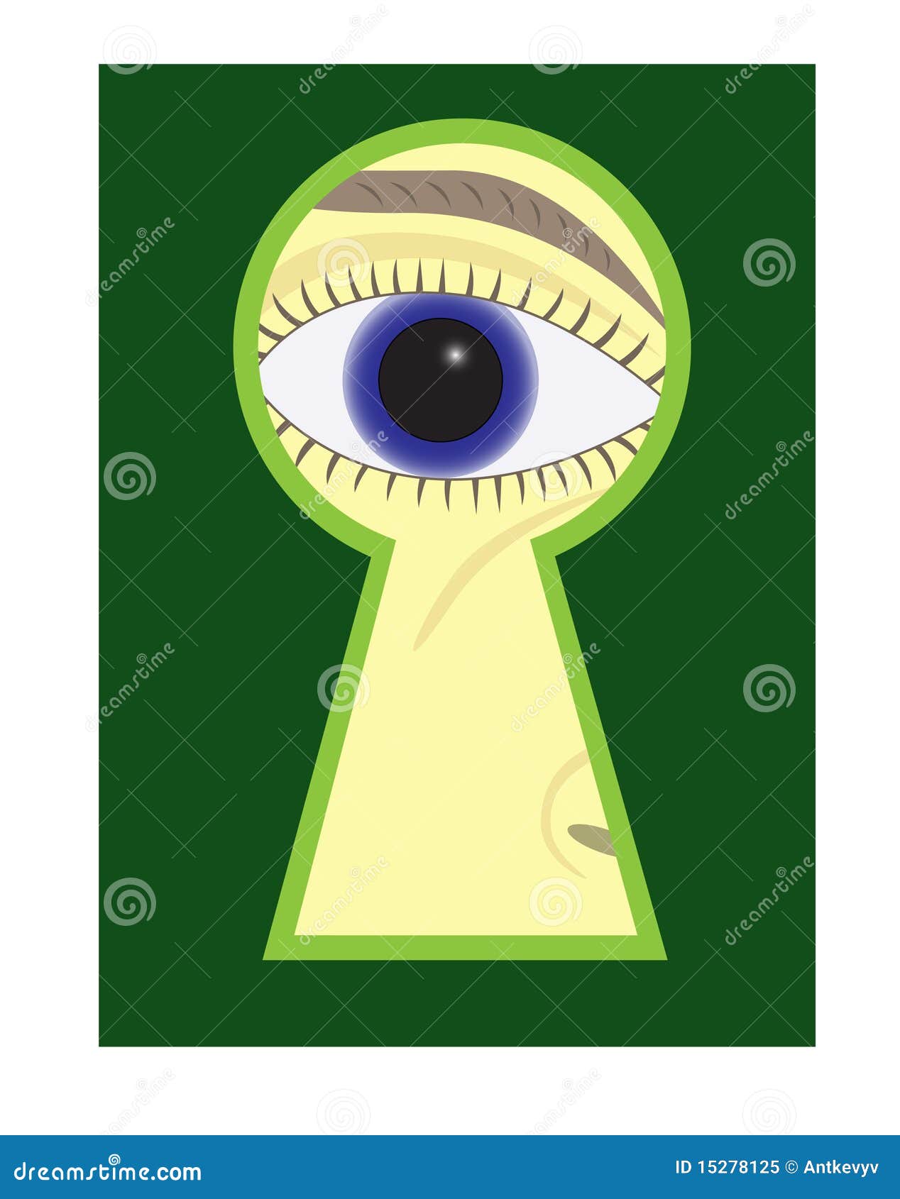 Eye_in_Keyhole stock vector. Illustration of keyhole - 15278125