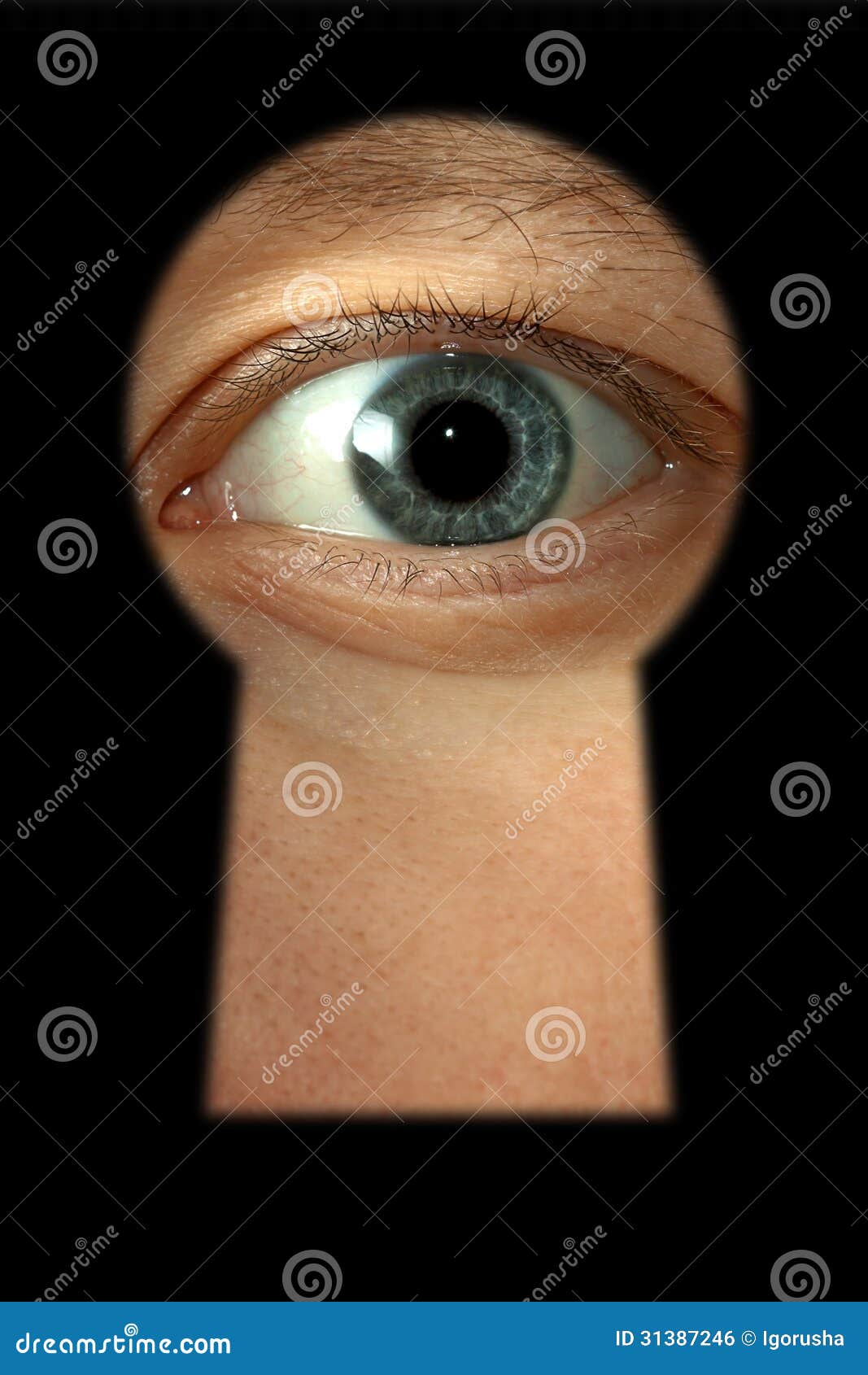 Eye in keyhole black stock photo. Image of mystery, circle - 31387246