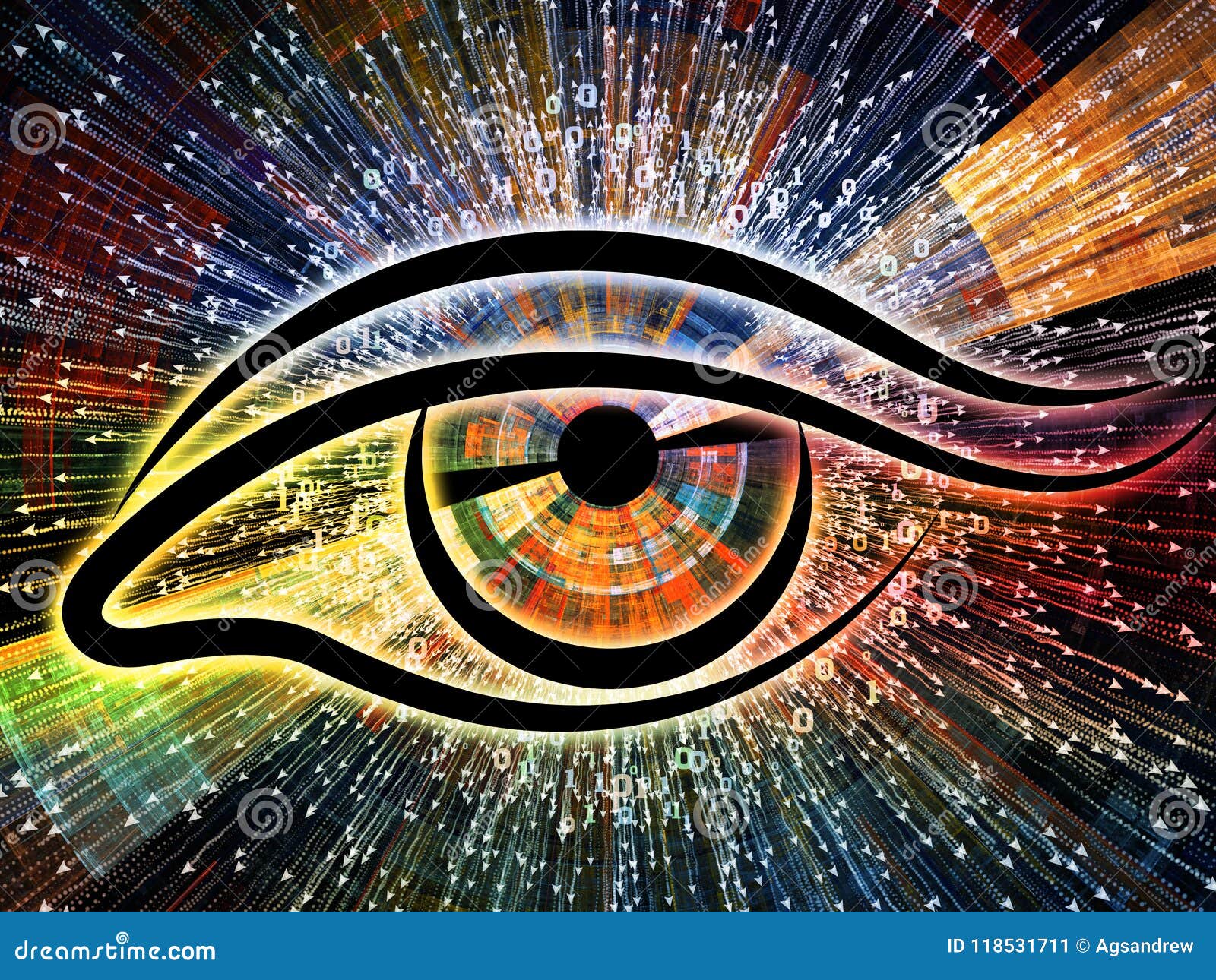 Virtual Visual Information stock illustration. Illustration of ...