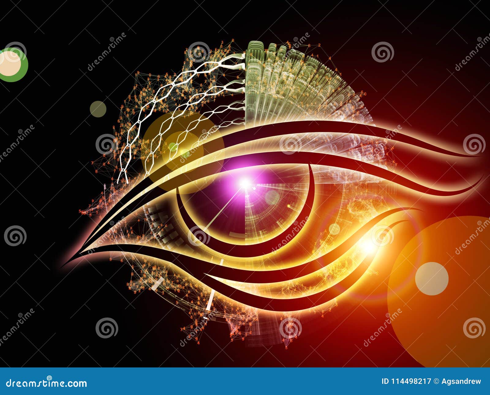 Propagation of Visual Information Stock Illustration - Illustration of ...