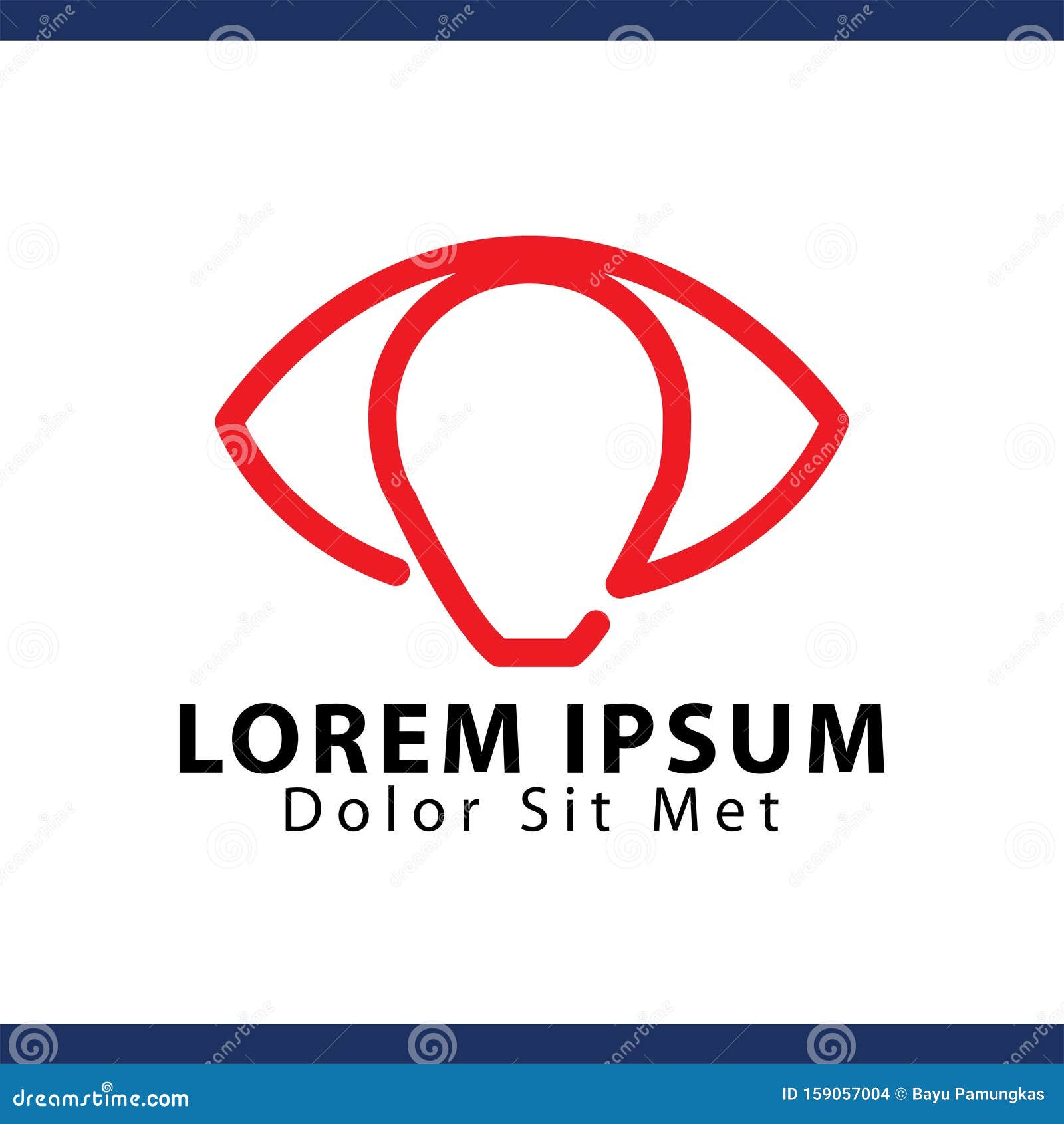 Eye Lamp Logo Vector stock vector. Illustration of brainstorm - 159057004