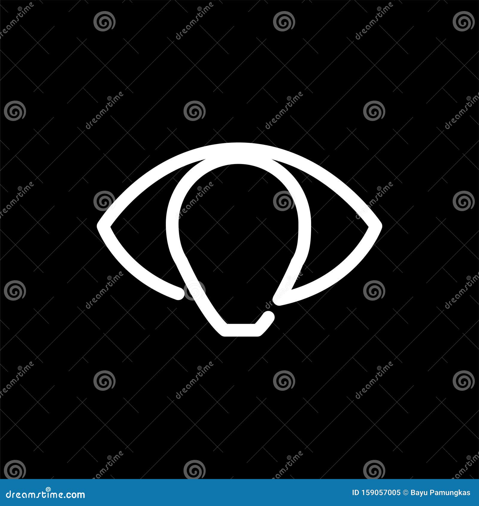 Eye Lamp Logo Vector stock vector. Illustration of light - 159057005
