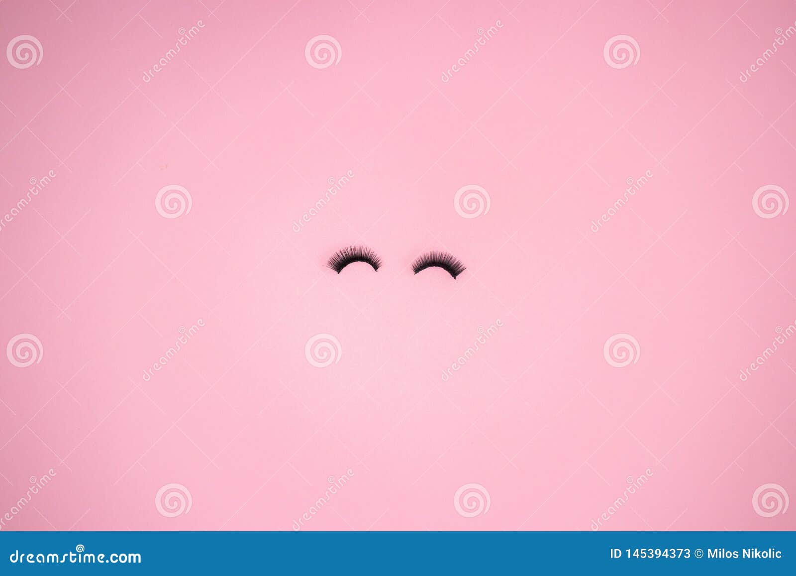 Eye Lashes on Pink Background Stock Image - Image of decorative ...
