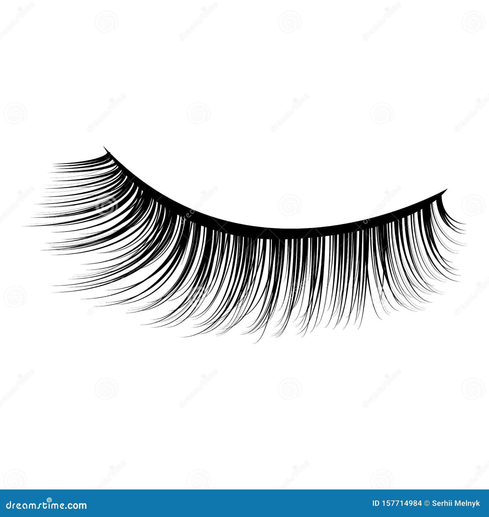 Eye lashes vector icon. stock vector. Illustration of elements - 157714984