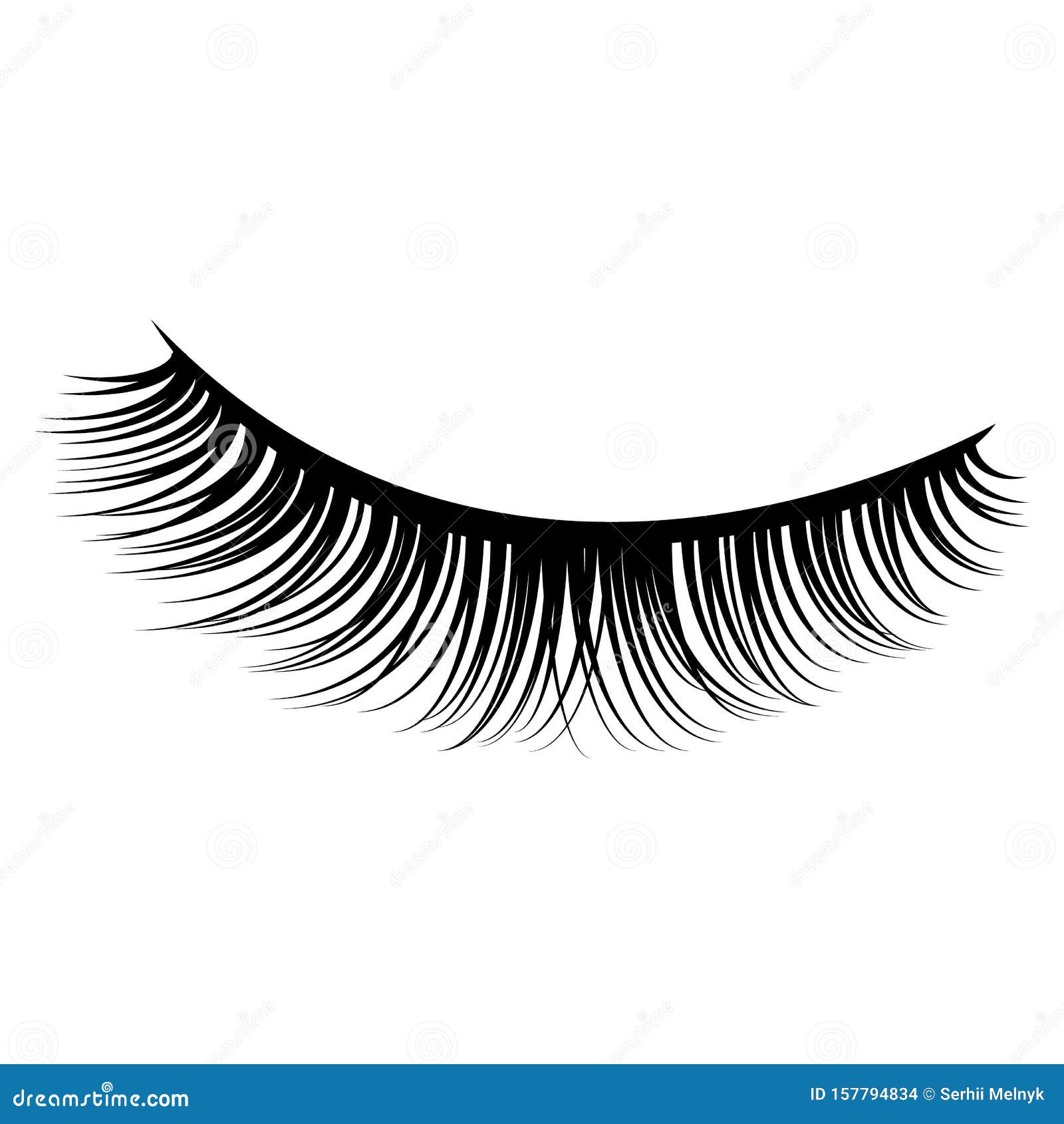 Eye lashes vector icon. stock vector. Illustration of look - 157794834