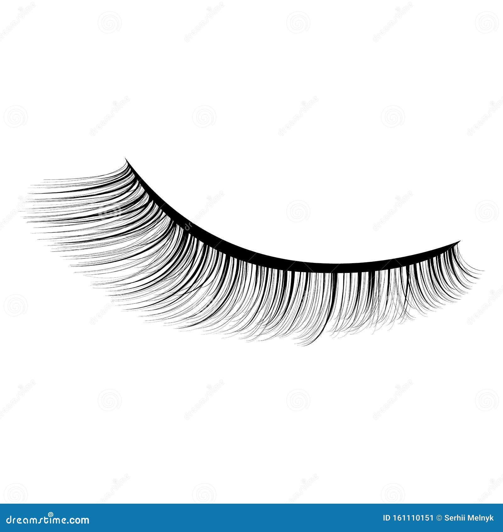 Eye lashes vector icon. stock vector. Illustration of human - 161110151