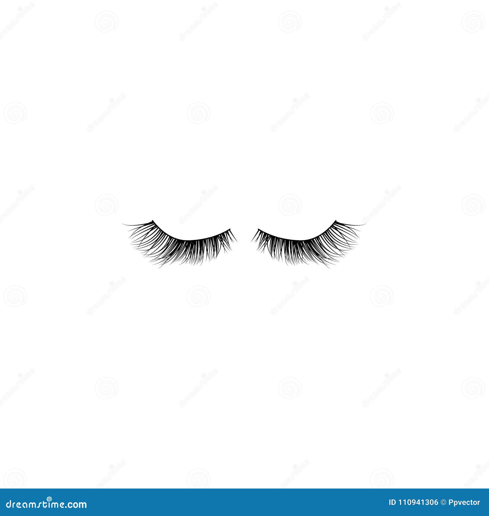 Eye lashes vector icon stock vector. Illustration of beautiful - 110941306