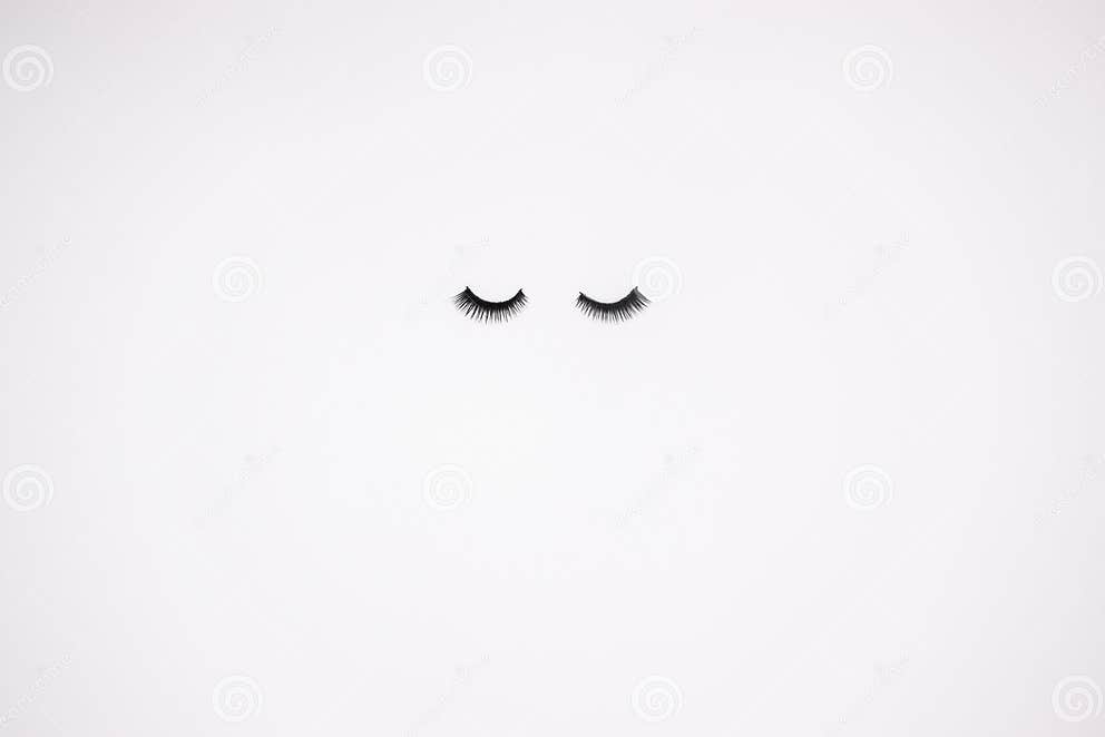 Eye Lashes on the White Background Stock Photo - Image of artist ...