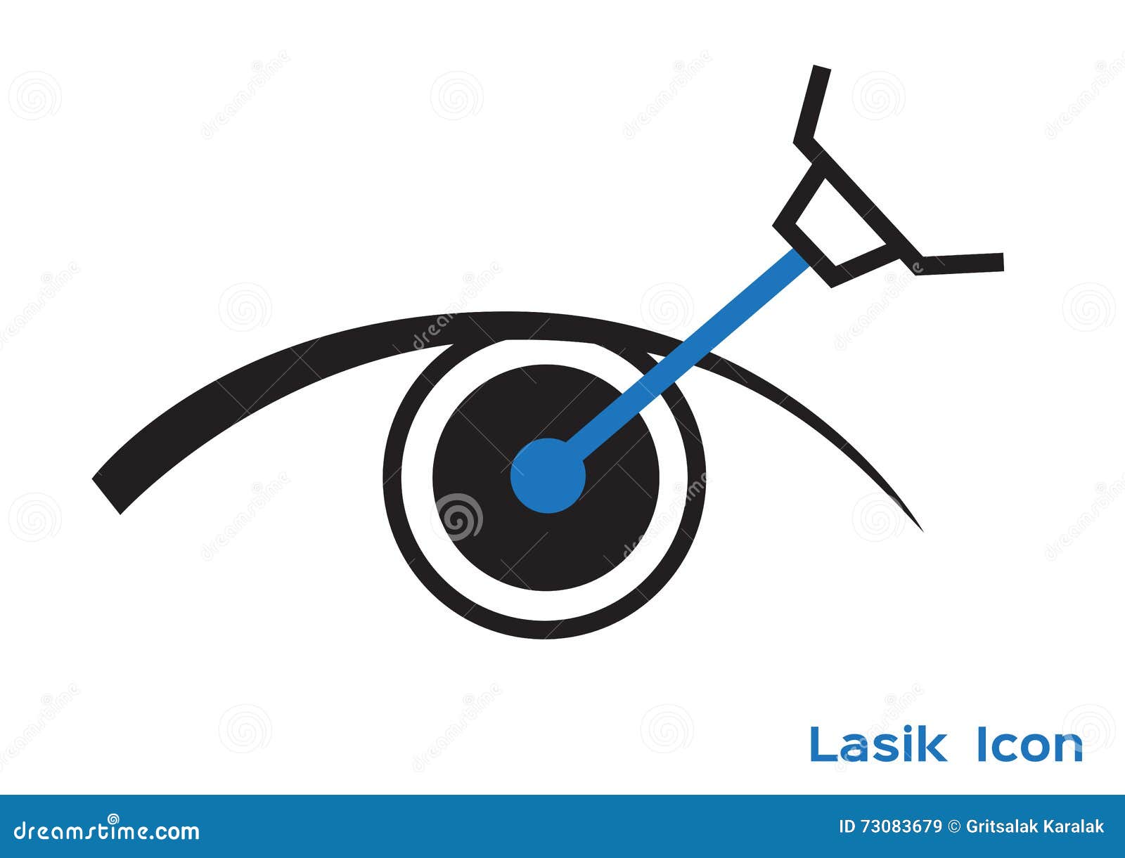 Eye lasik icon , logo and stock illustration. Illustration of surgeon ...