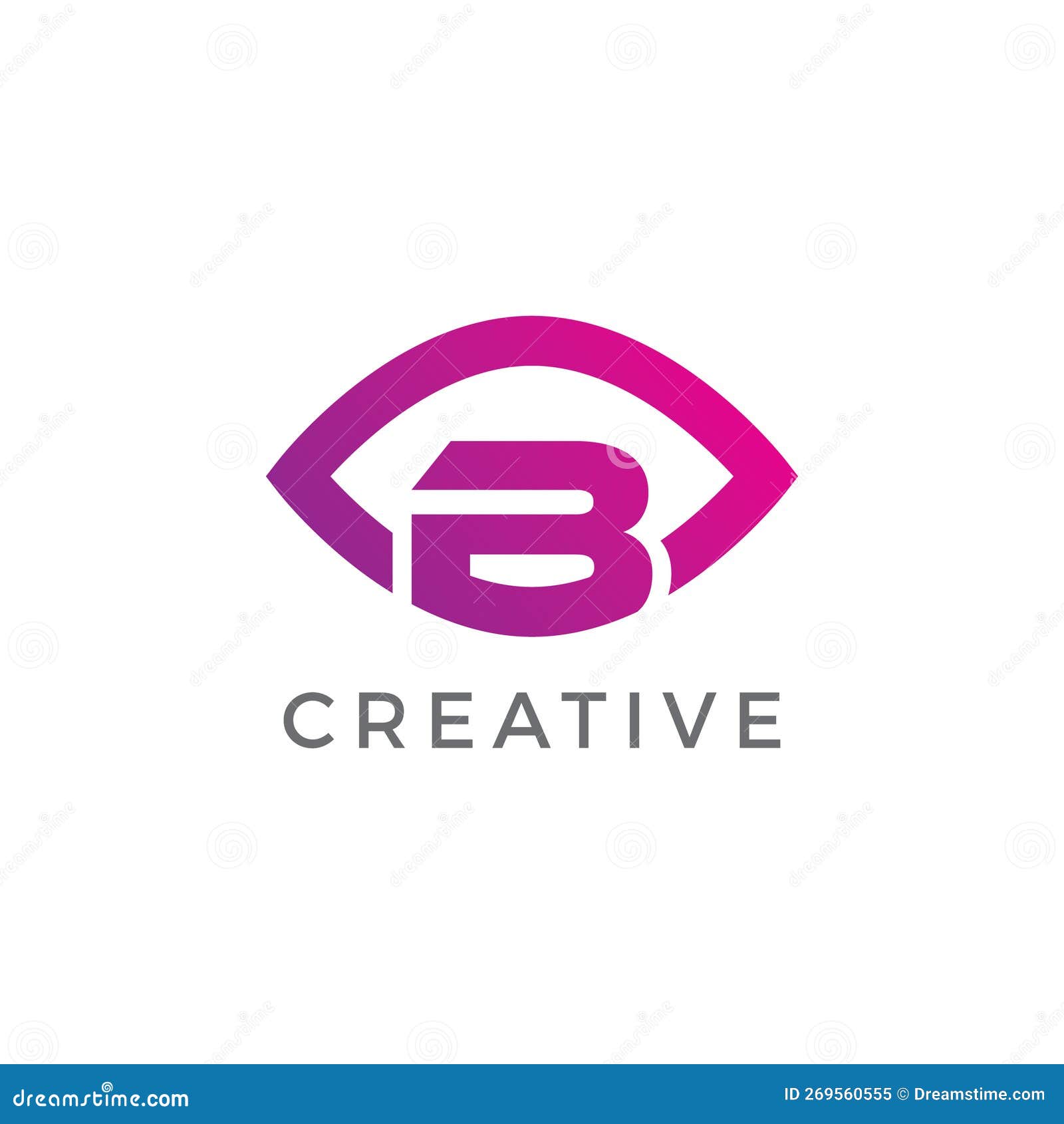 Eye Letter B Logo. B Letter Design Vector with Eye Stock Illustration ...