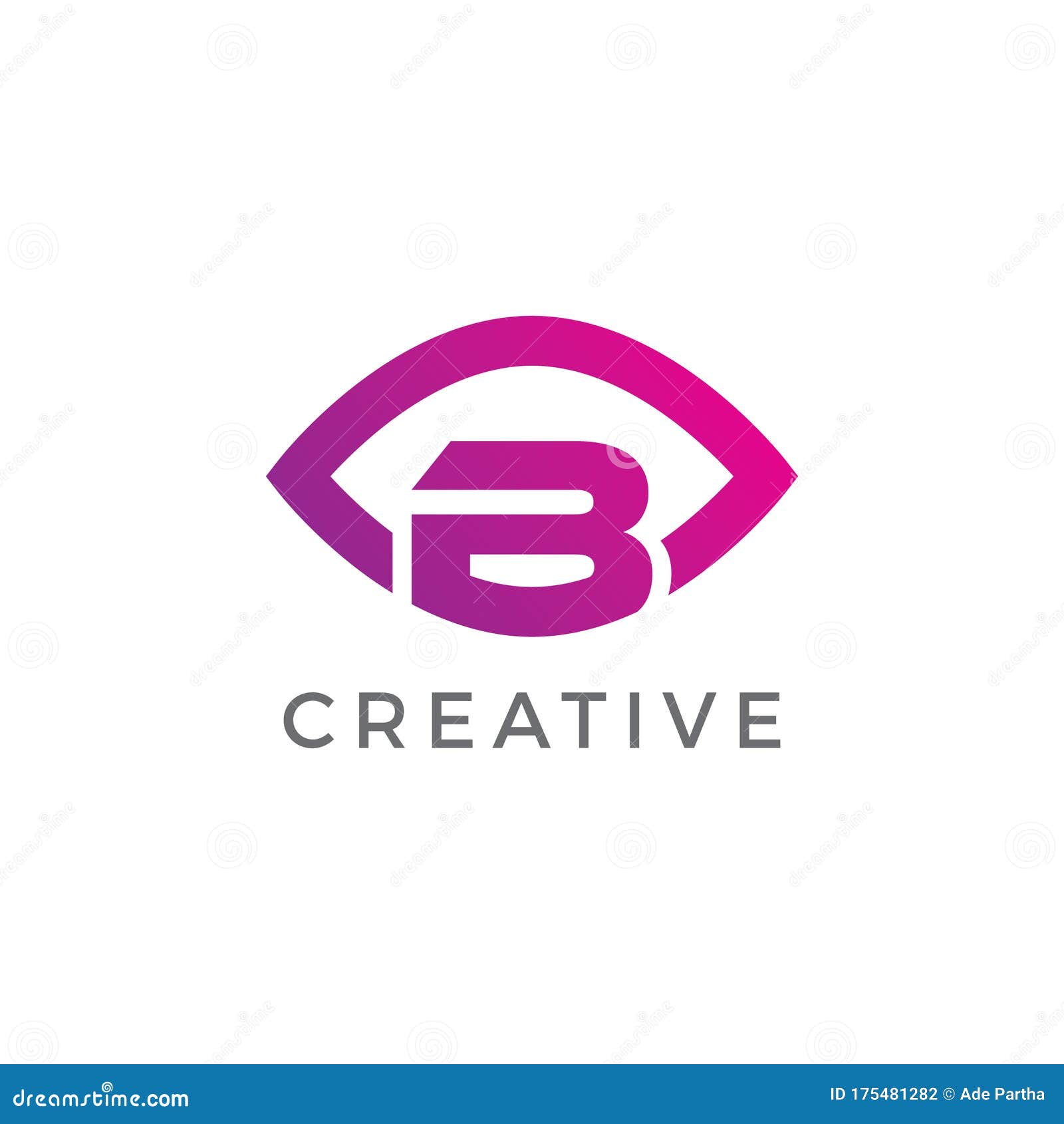 Eye Letter B Logo. B Letter Design Vector with Eye Stock Illustration ...