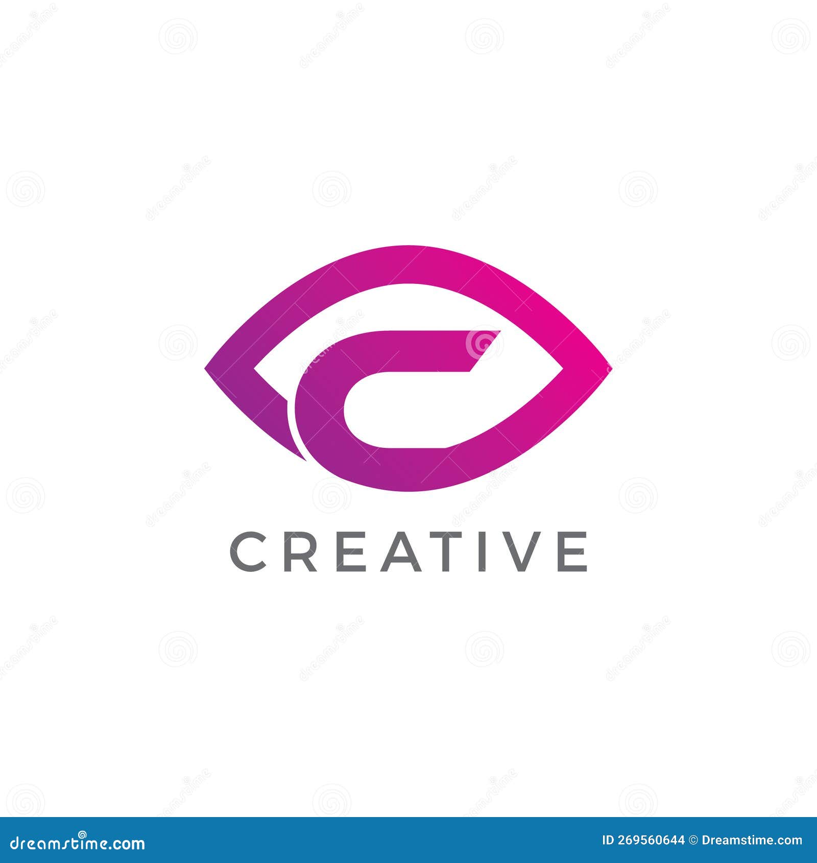 Eye Letter C Logo. C Letter Design Vector with Eye Stock Illustration ...