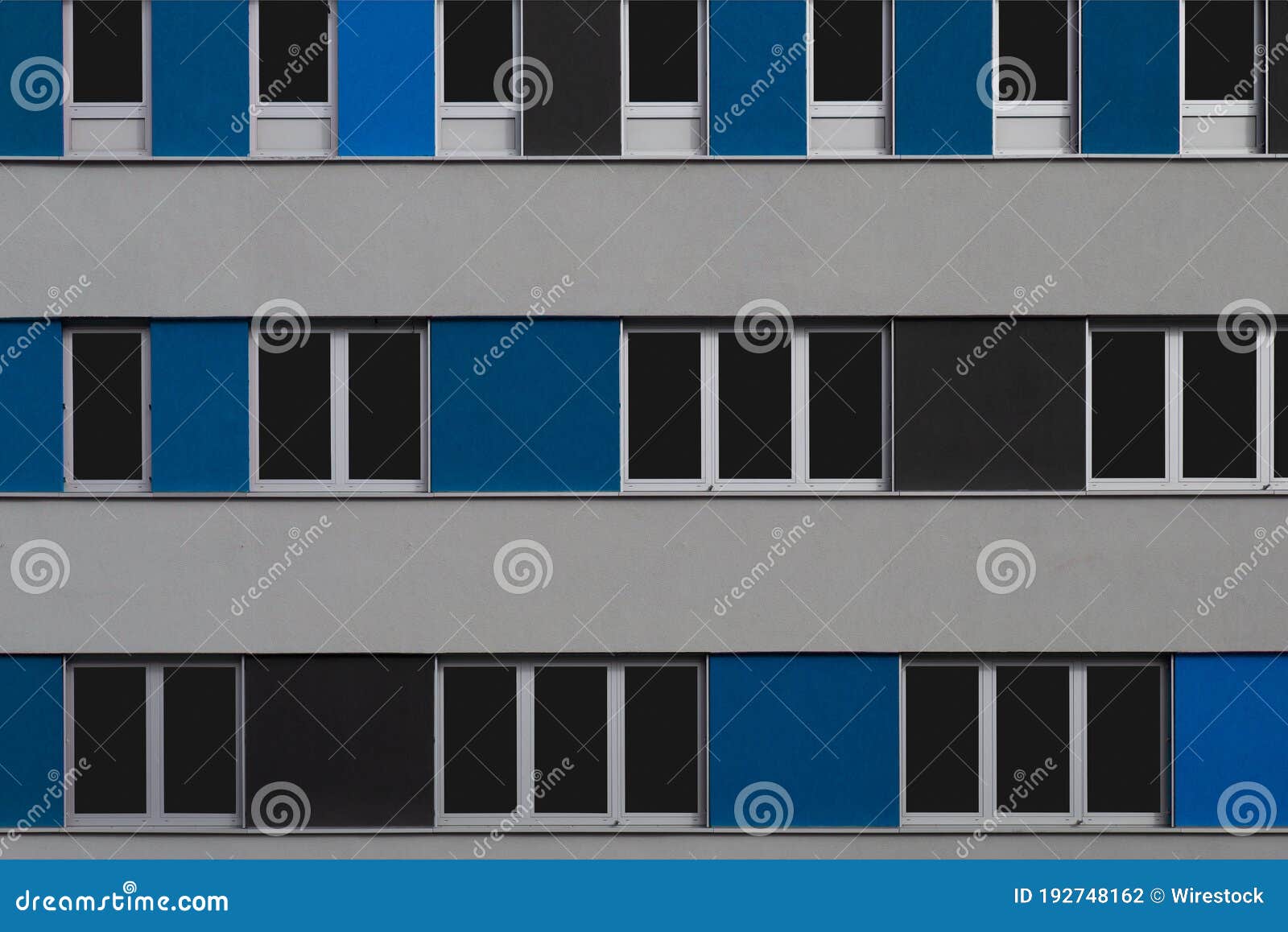 Eye-level Shot of a Colorful Facade of a Building with Windows Stock ...