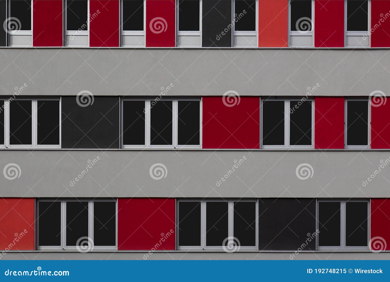 Eye-level Shot of a Colorful Facade of a Building with Windows Stock ...