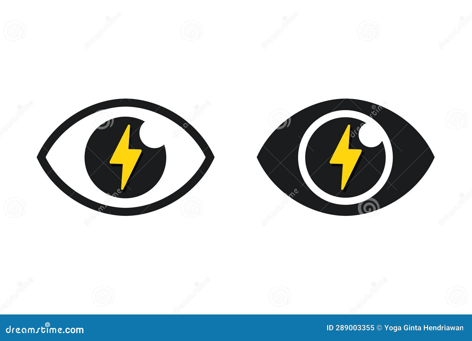 Eye Lightning Icon. Illustration Vector Stock Vector - Illustration of ...
