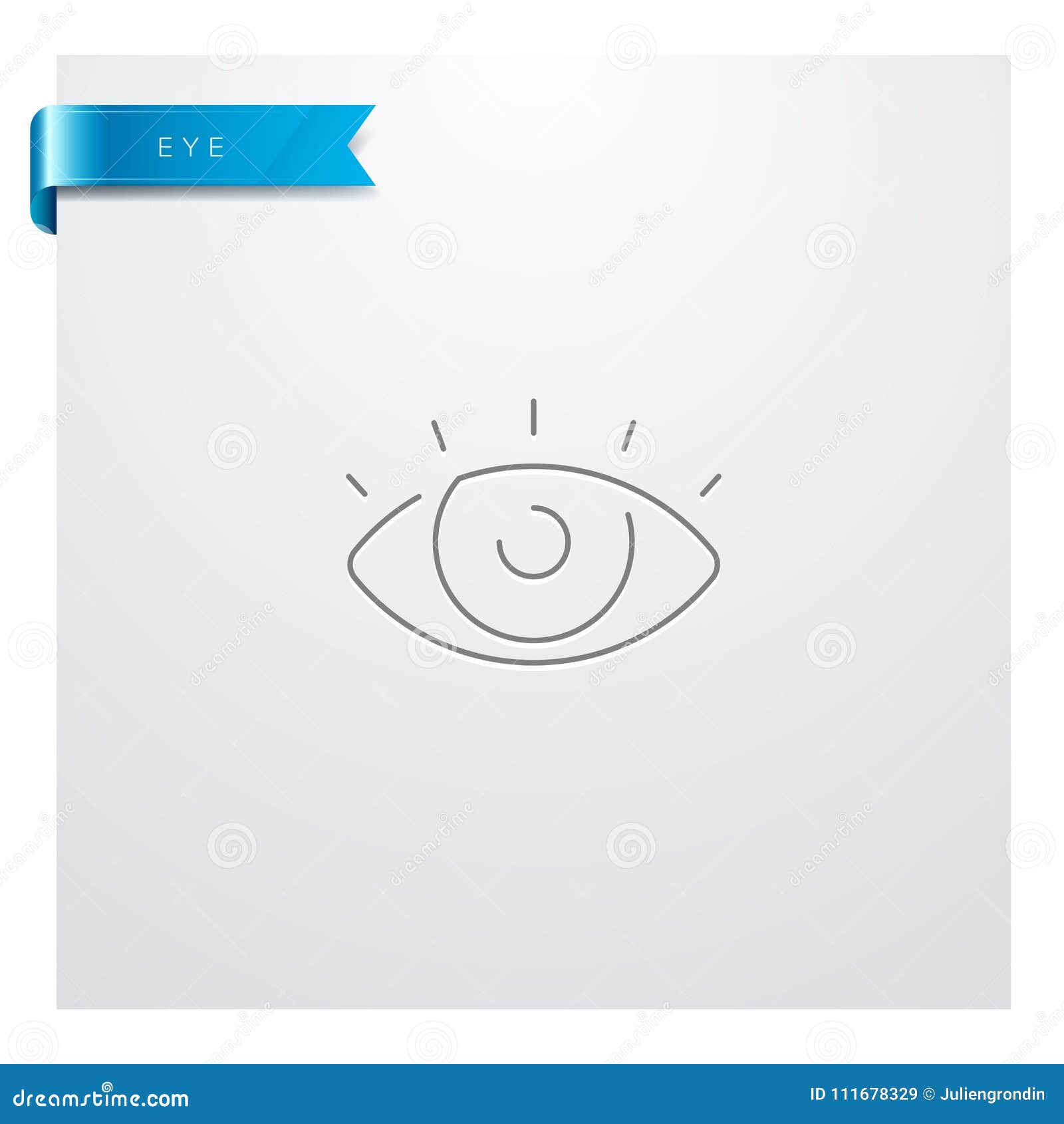 Eye Line Icon stock illustration. Illustration of eyeball - 111678329