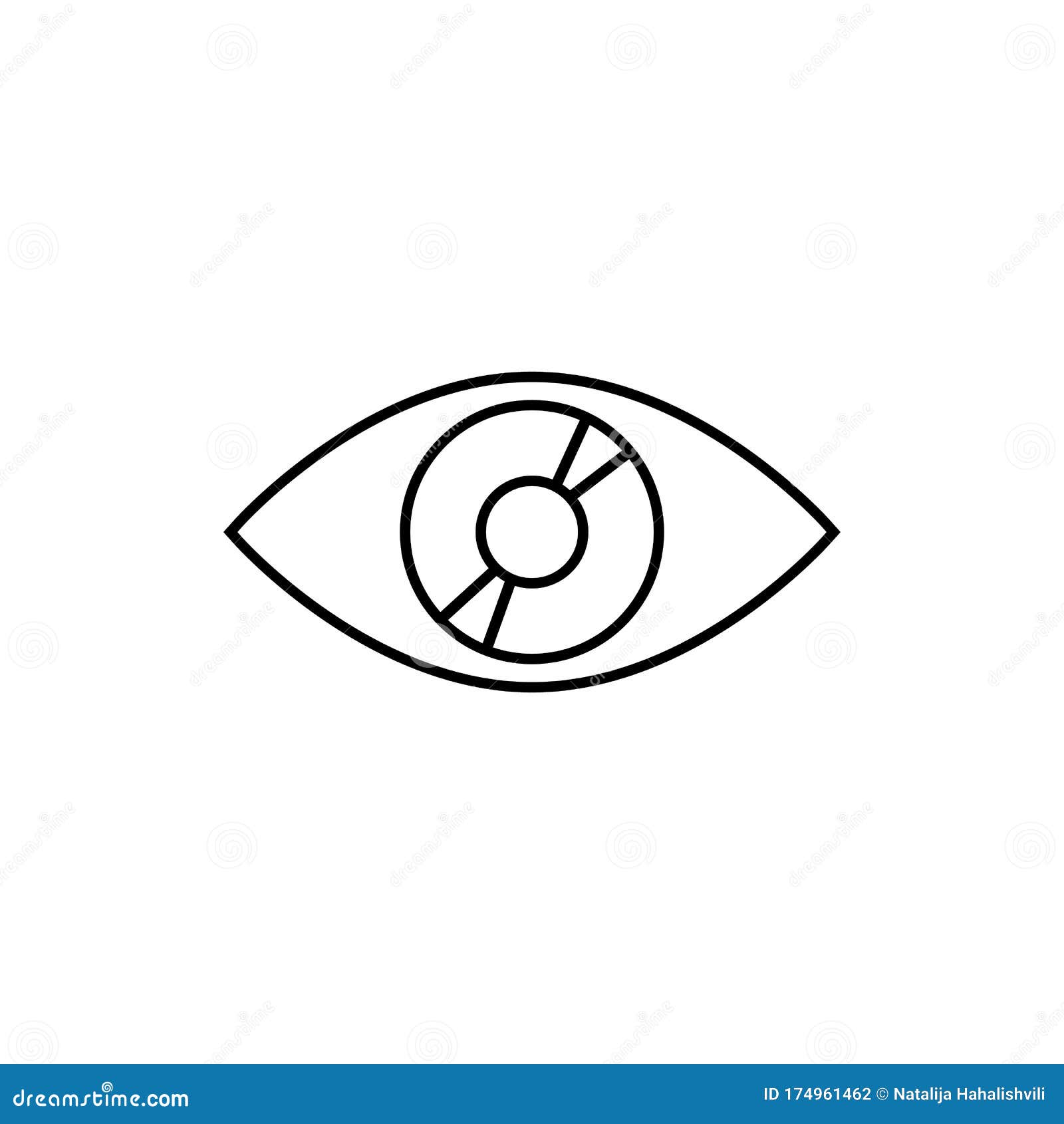 Eye Line Icon Vector. Eye Symbol. Linear Style Sign for Mobile Concept ...