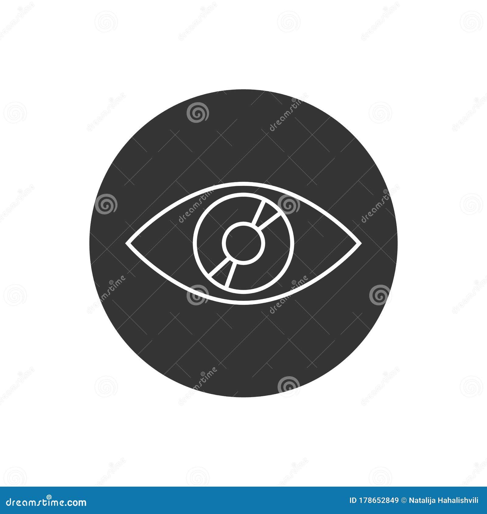 Eye Line Icon Vector. Eye Symbol. Linear Style Sign for Mobile Concept ...
