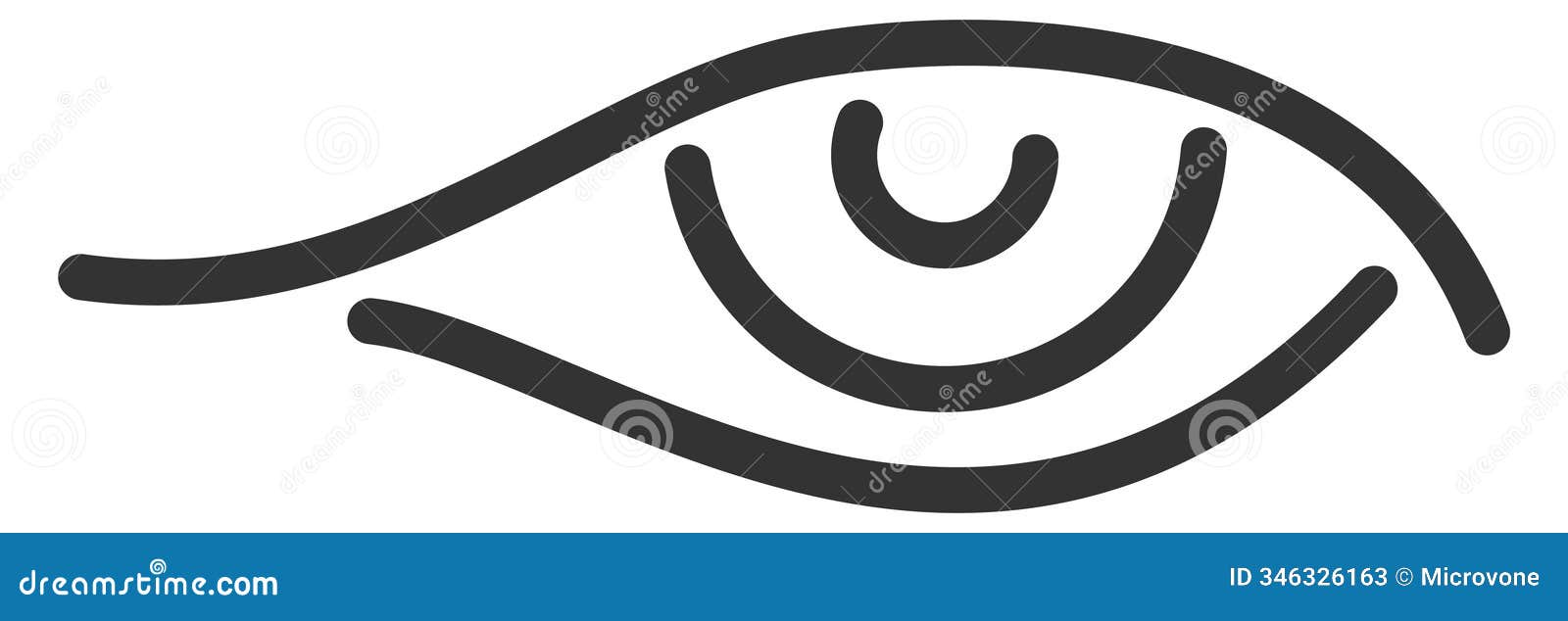 Eye Linear Icon. Vision Symbol Stock Illustration - Illustration of ...