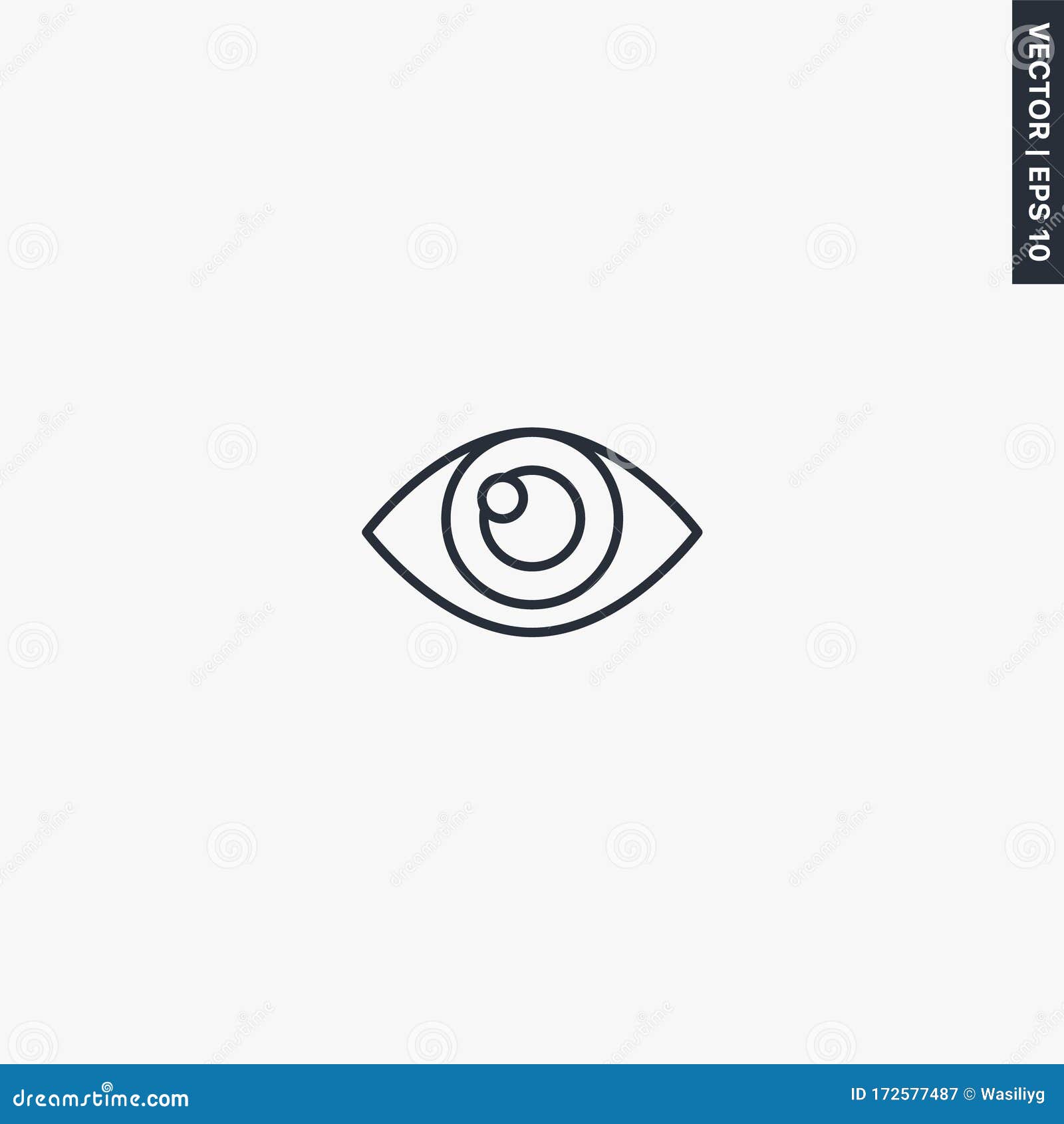 Eye, Linear Style Sign for Mobile Concept and Web Design Stock Vector ...