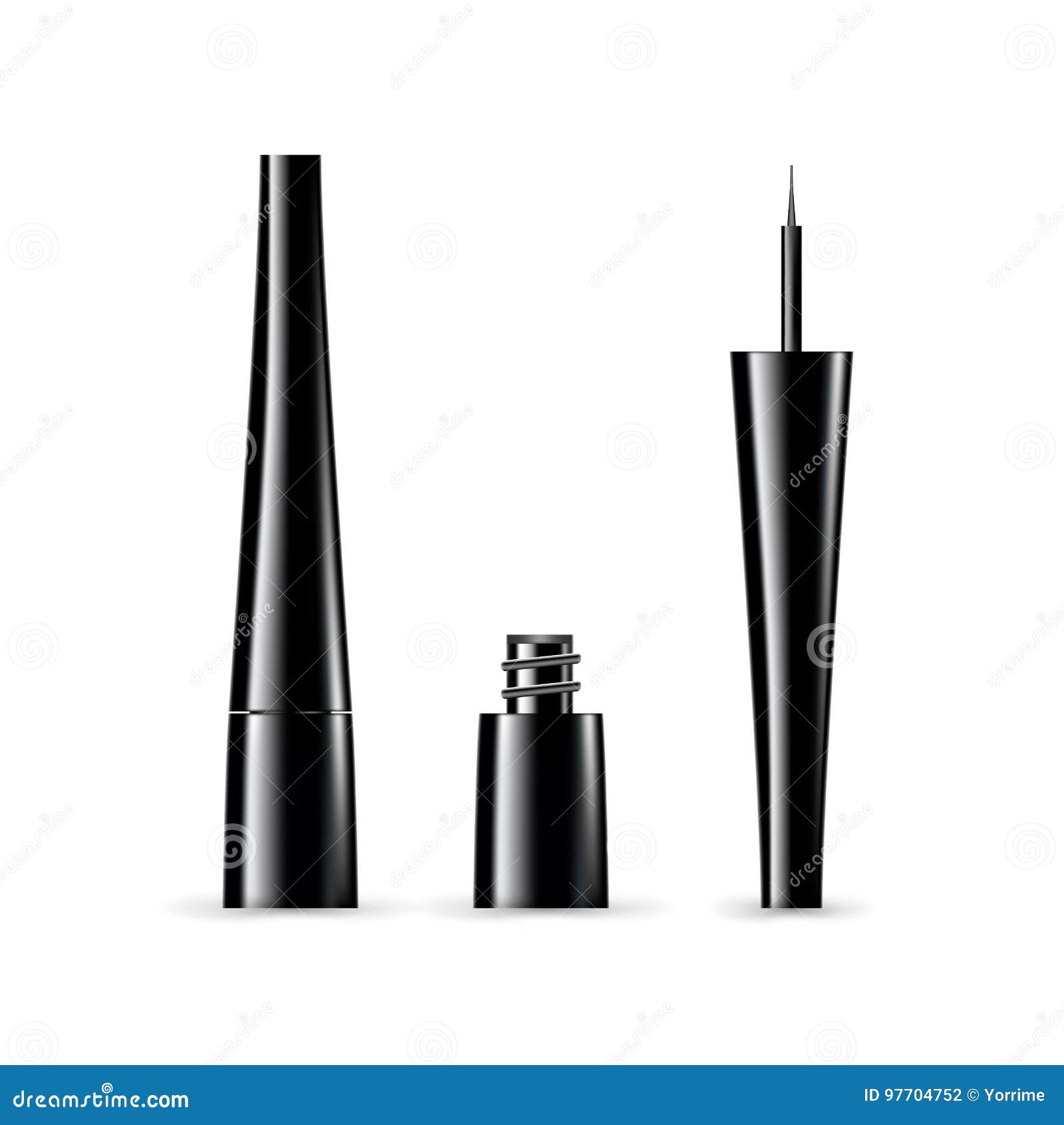 Eye Liner Realistic Illustration Stock Vector - Illustration of black ...