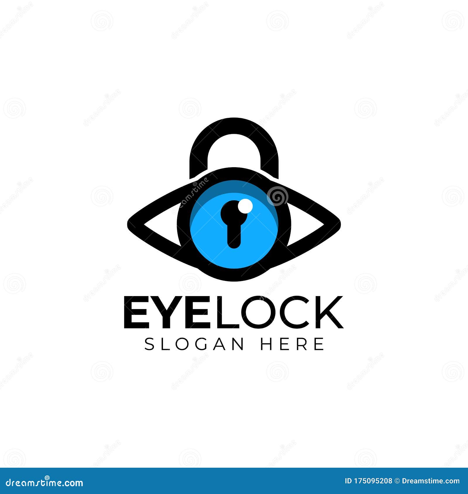 Eye Lock Security Logo Design Stock Vector - Illustration of decoration ...