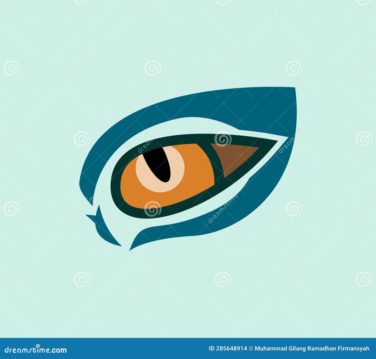 Eye Logo with Cat Eye Reference. Stock Vector - Illustration of icon ...