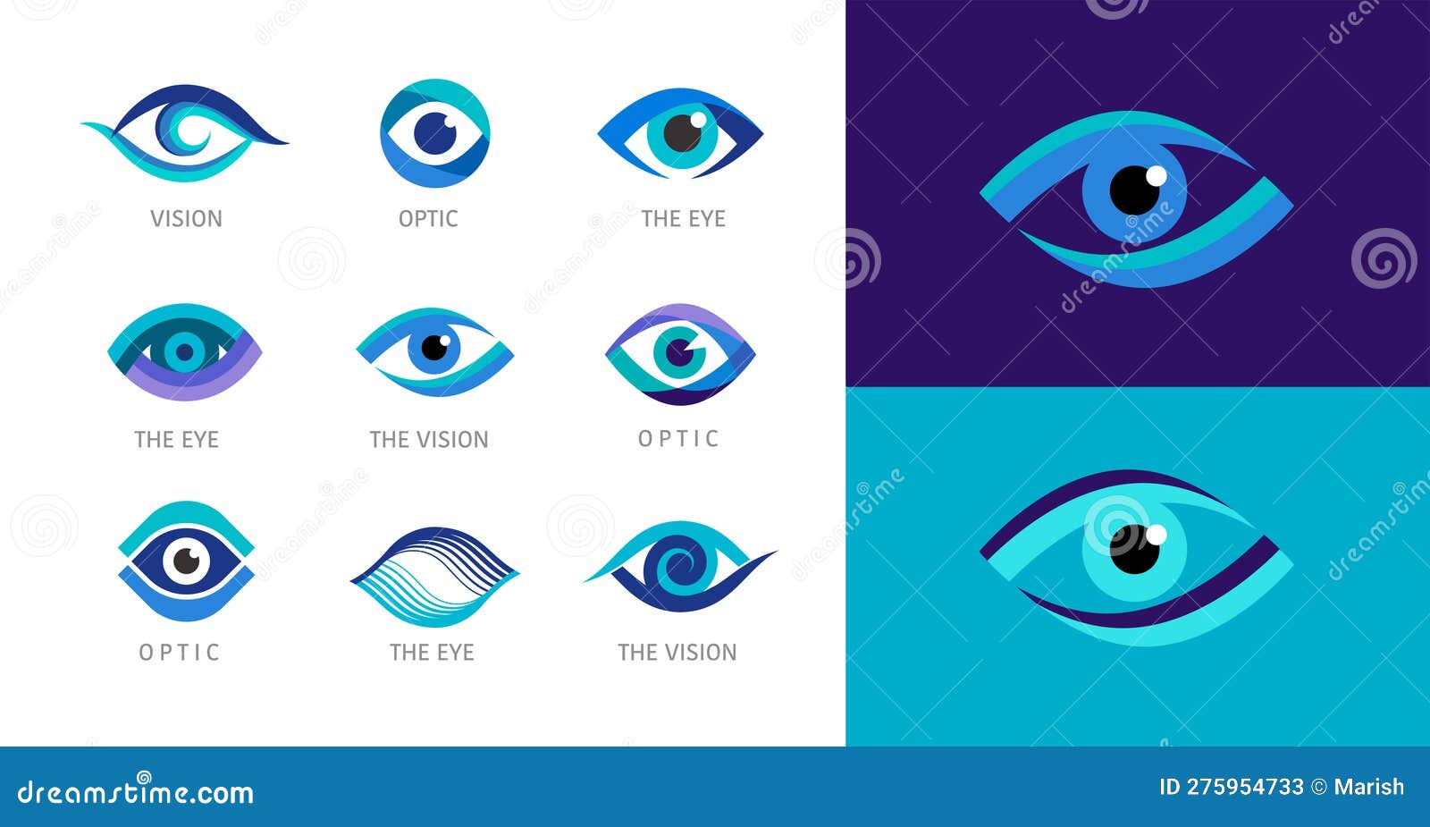 Eye Logo Collection. Optics, Vision, Eye Health Concept Design Stock ...