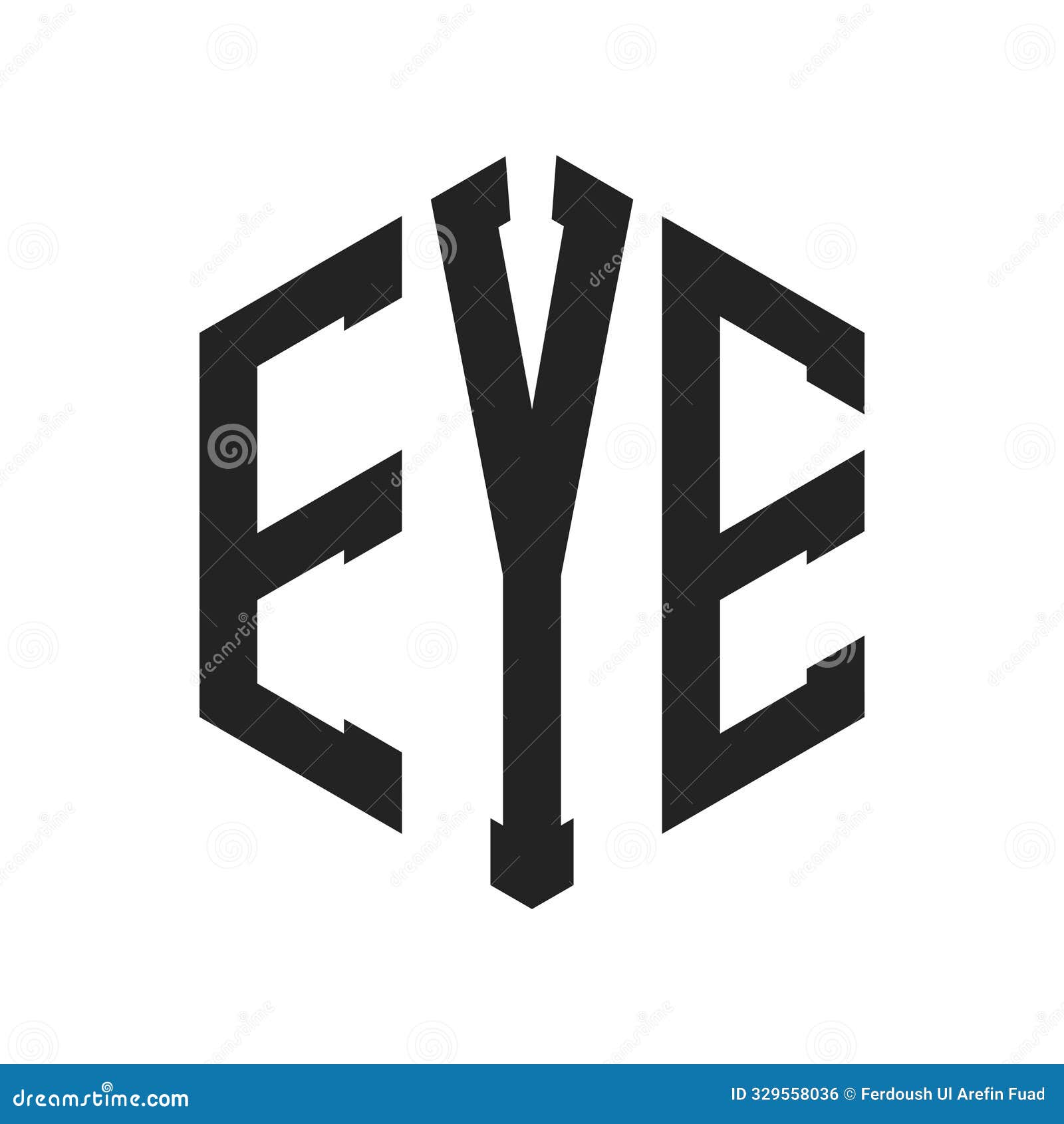 EYE Logo Design. Initial Letter EYE Monogram Logo Using Hexagon Shape ...