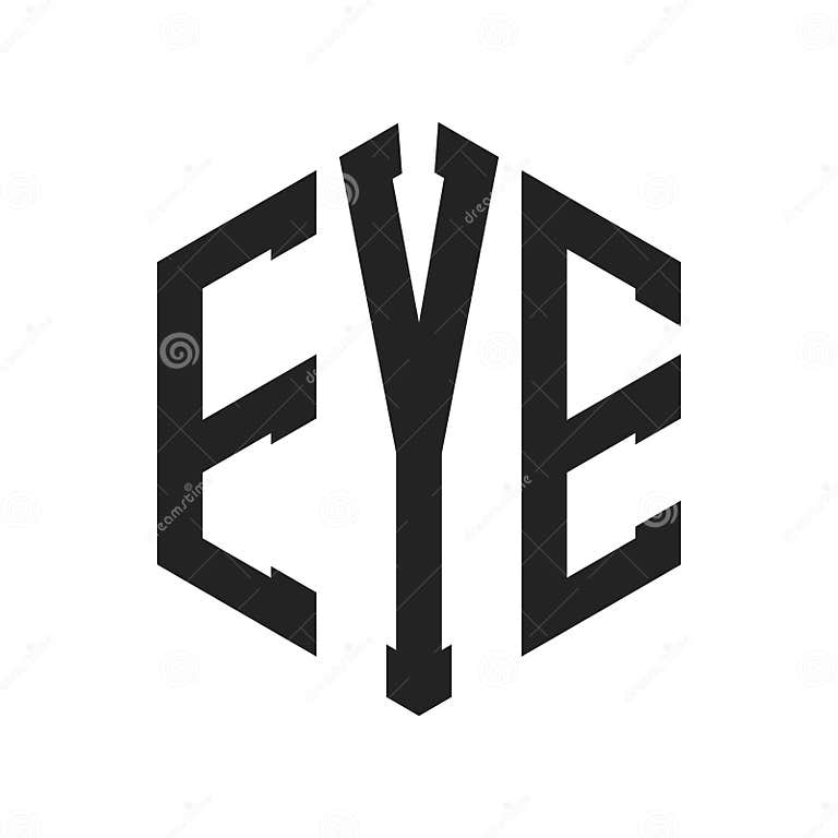 EYE Logo Design. Initial Letter EYE Monogram Logo Using Hexagon Shape ...