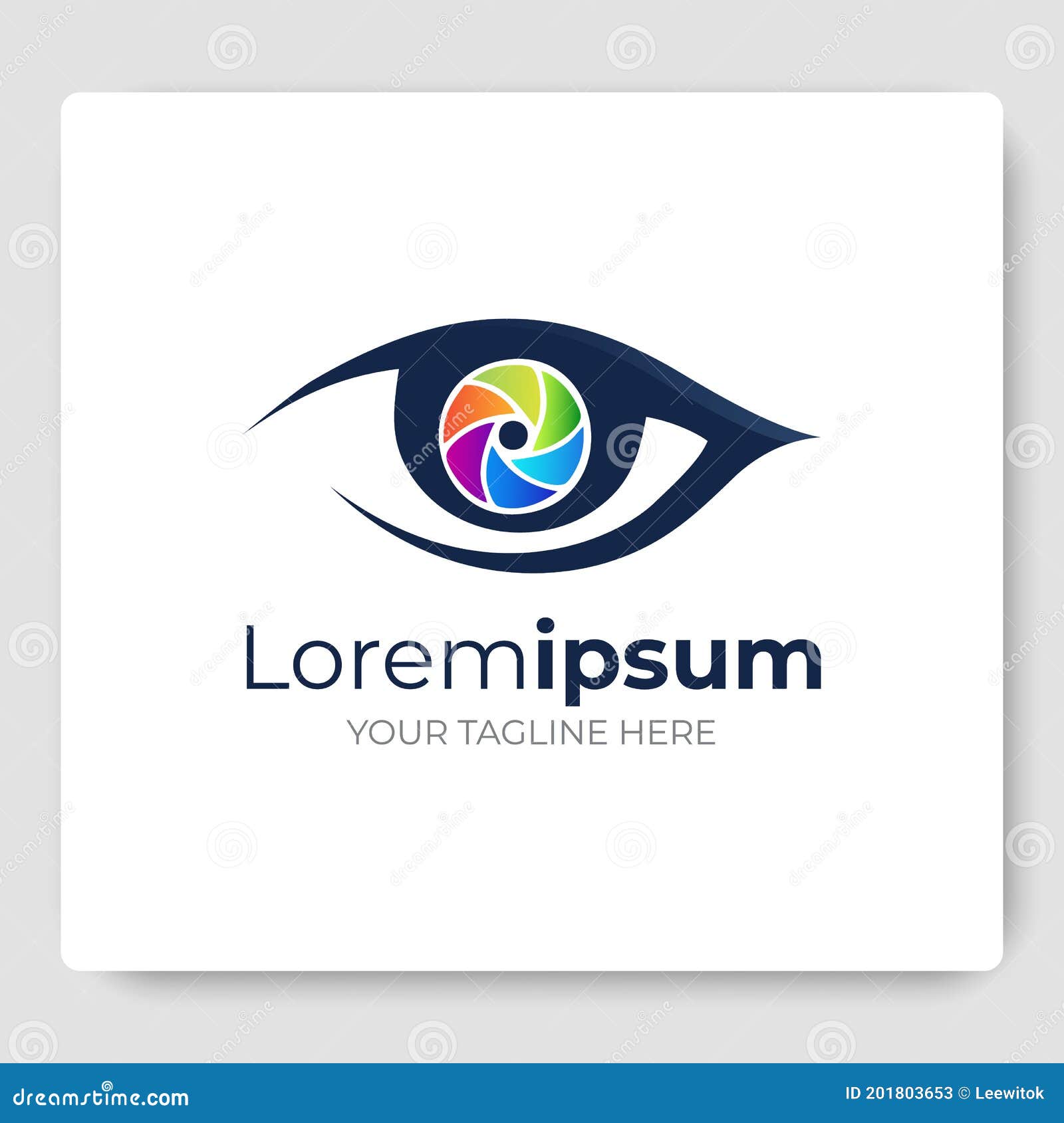 Eye Logo Designs Vector Template. Eye Camera Lens Colorful Logo Stock ...