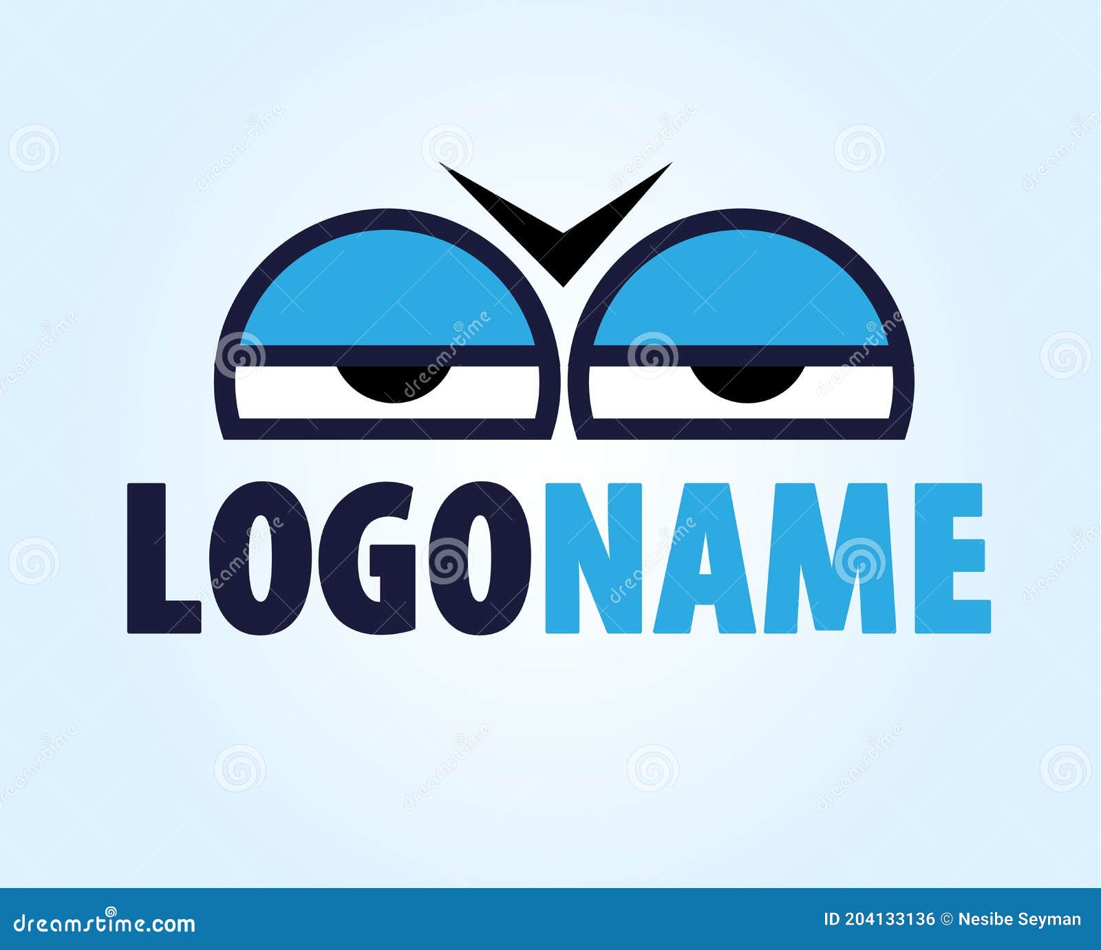 Eye Logo Template, Illustration, White Background Stock Vector ...