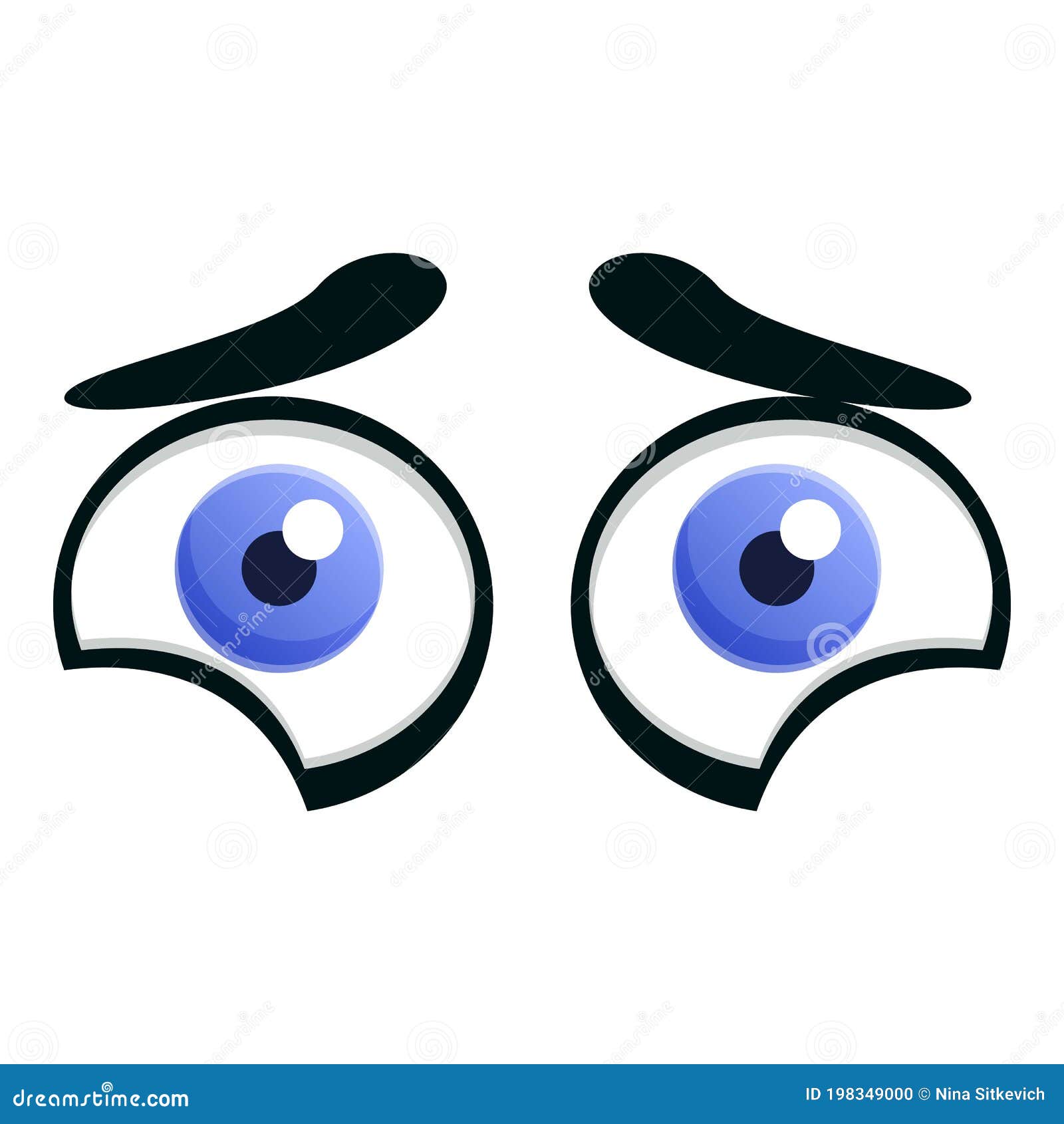 Eye Look Vision Icon, Cartoon Style Stock Vector - Illustration of ...