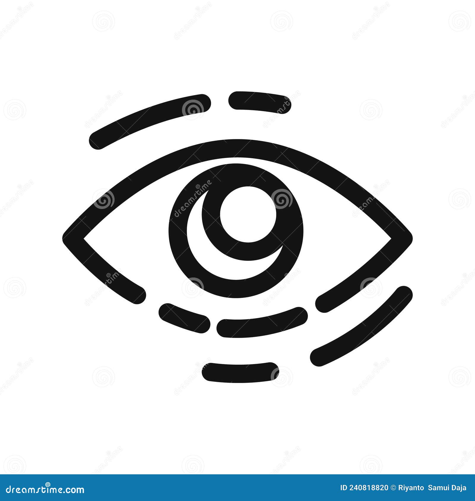 Eye Looking Icon Color Illustration Design Stock Vector - Illustration ...