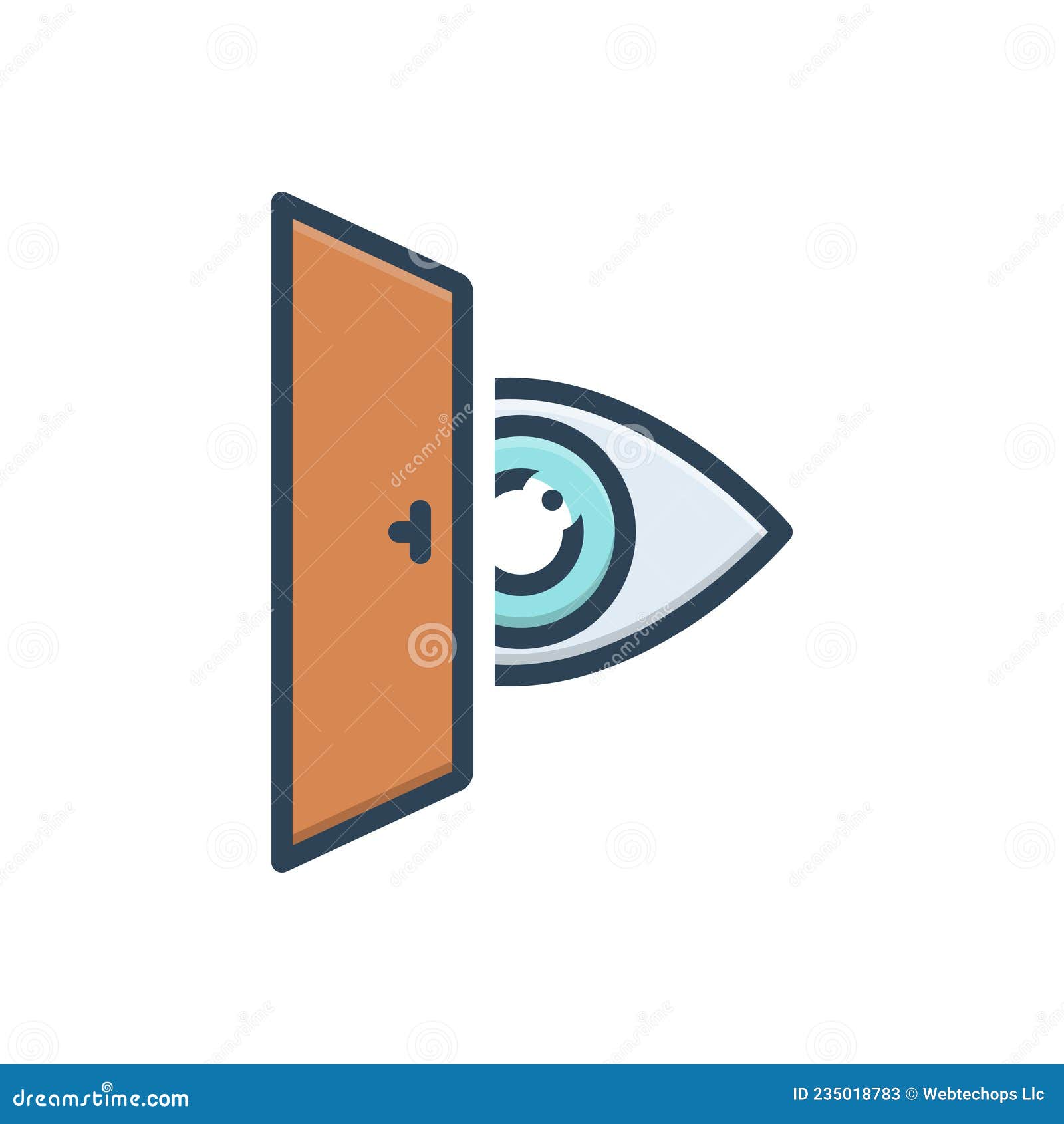 Color Illustration Icon for Eye Looking, See and Watch Stock ...